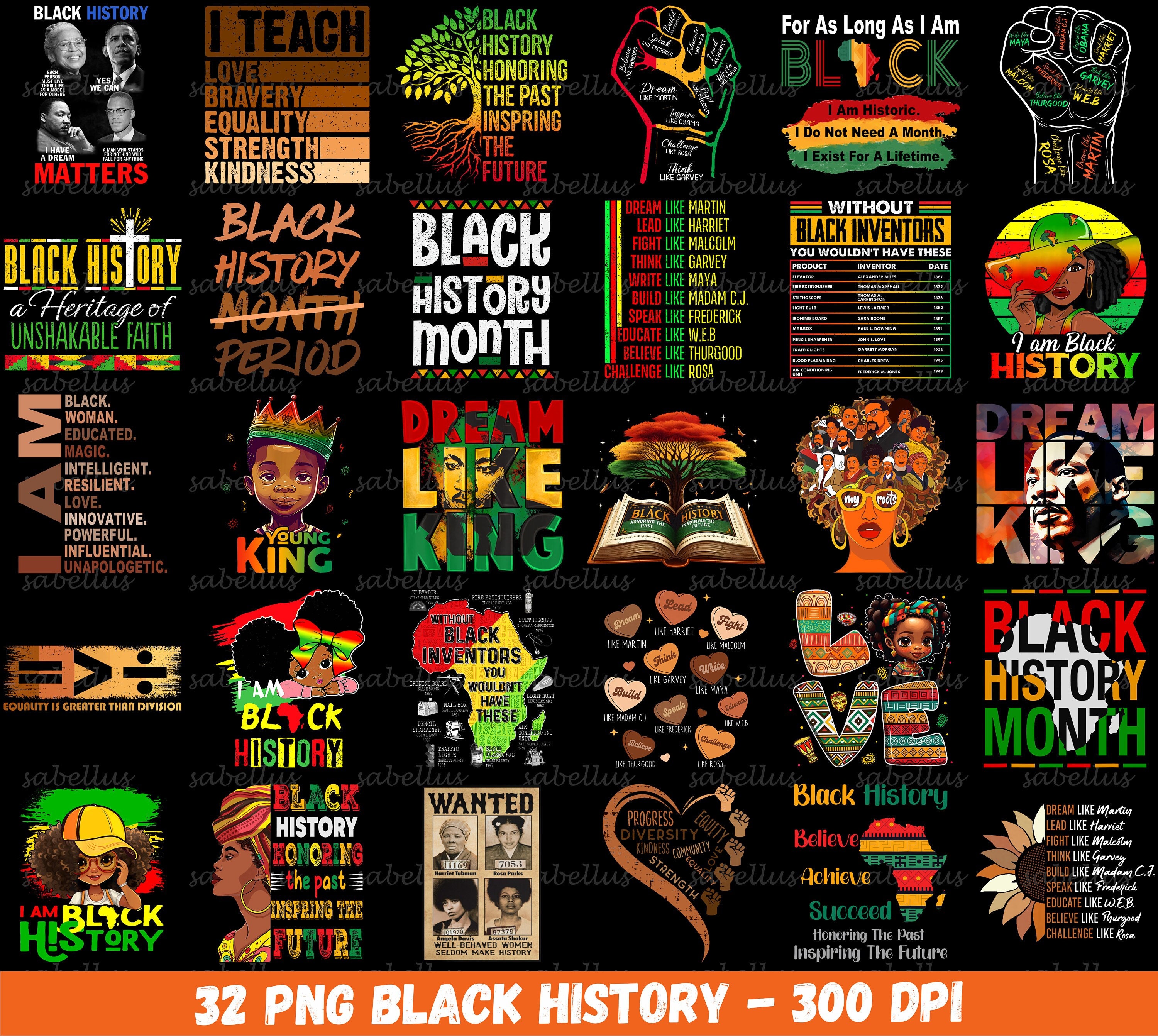 Black History Month Png Bundle, Juneteenth Png Bundle, Black People ...