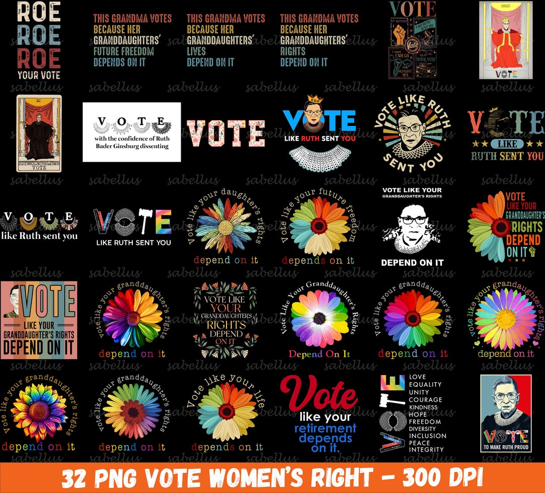 Bundle Vote Rights Png, Vote Like Ruth Sent You Png, Feminist Gift, the ...