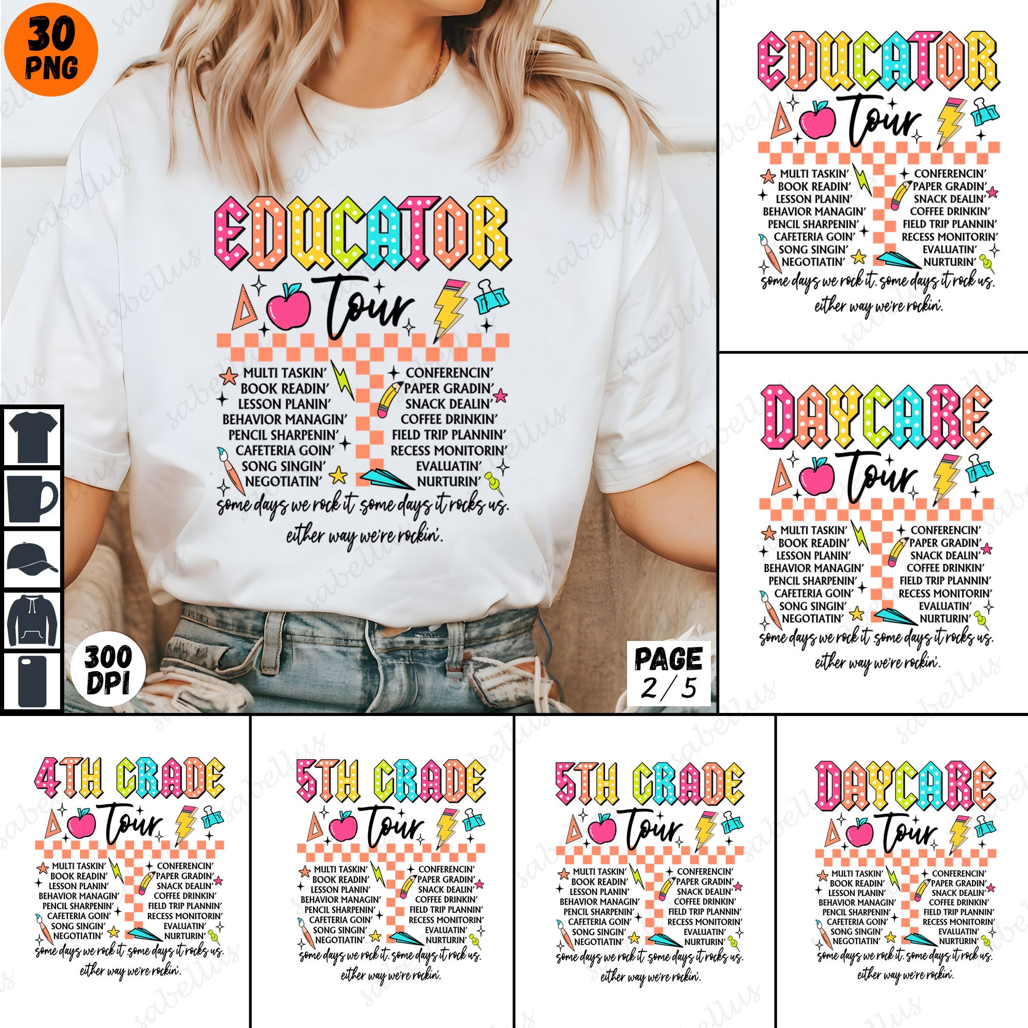 30 PNG Retro Teacher Tour, Funny Teacher Png, End of Year Png, Teacher ...