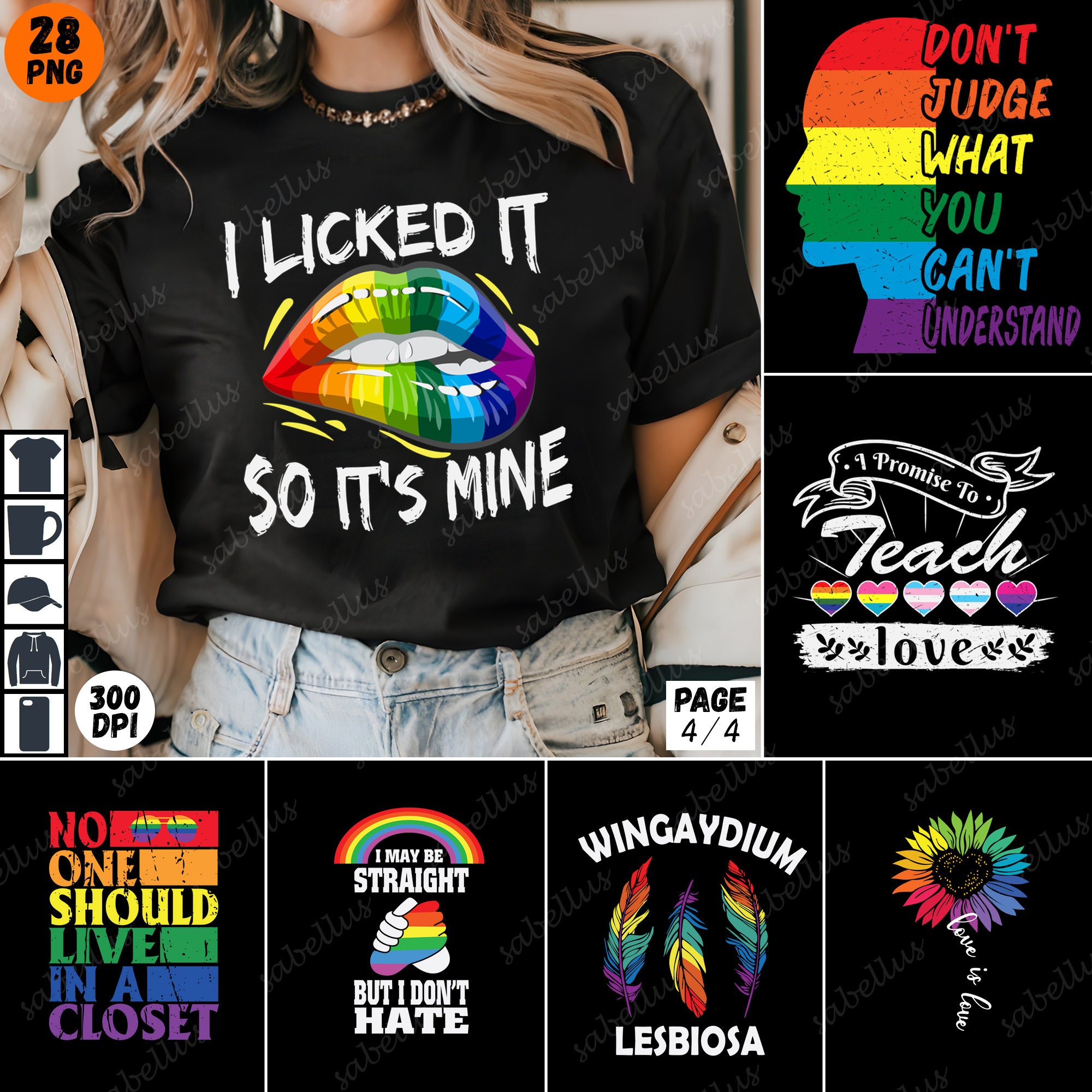 28 PNG LGBTQ Bundle, LGBT Png, Pride Png, Gay Pride Png, Lgbt Quotes ...