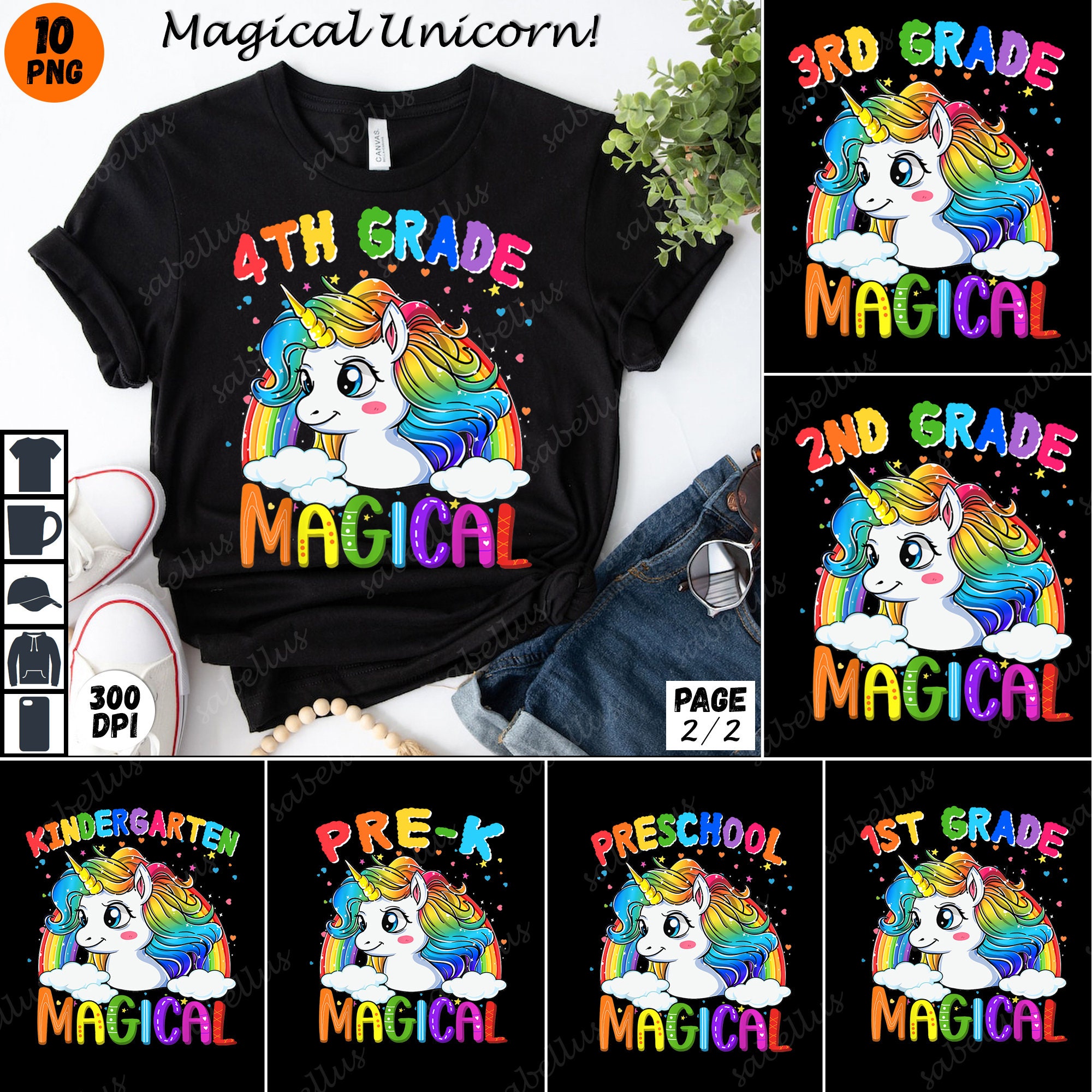 10 PNG Magical Kindergarten Unicorn Png, Magical Unicorn Png, Back to ...