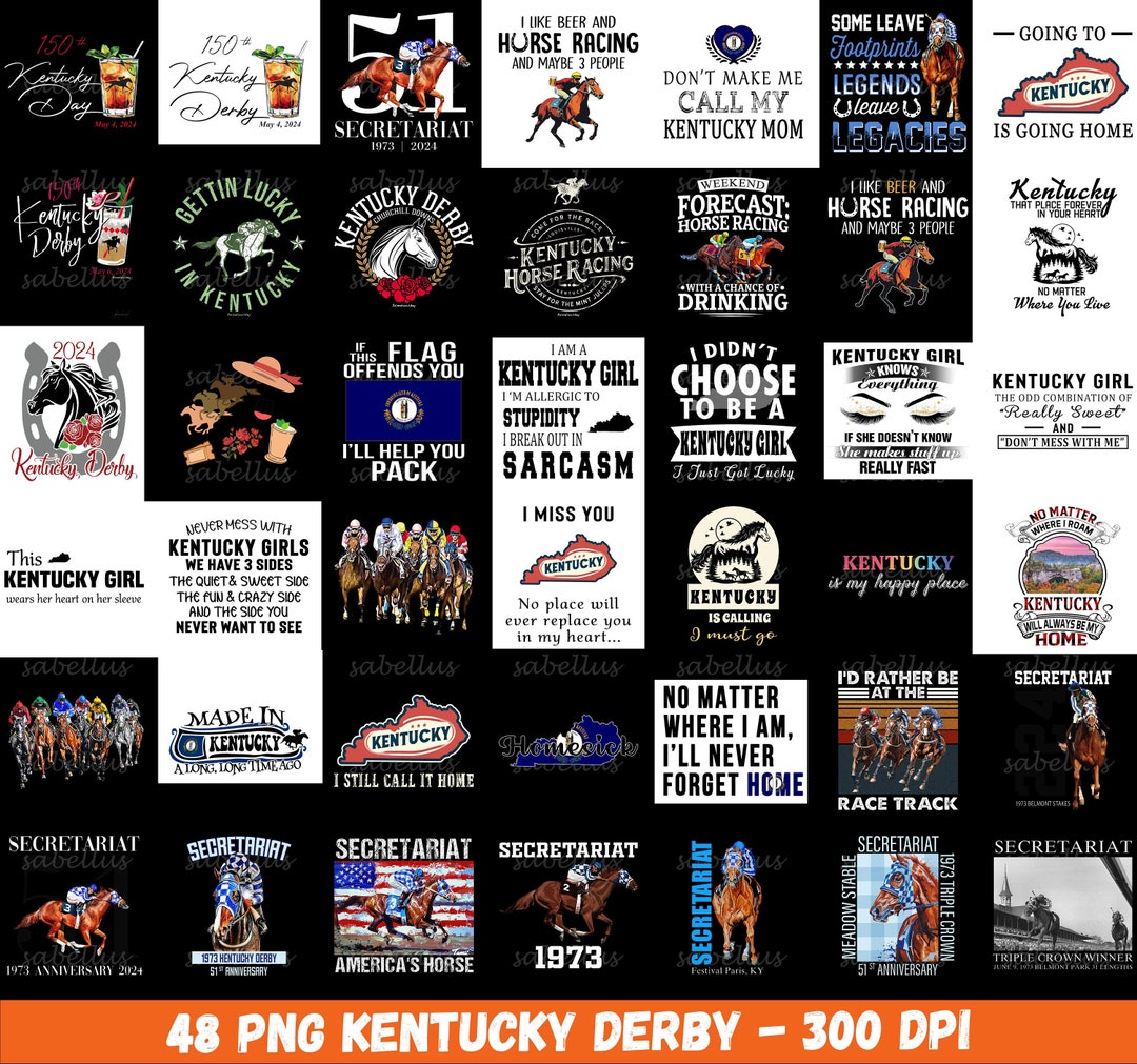 150th Kentucky Derby Png Bundle, Kentucky Png, Derby Bundle, Race Horse ...