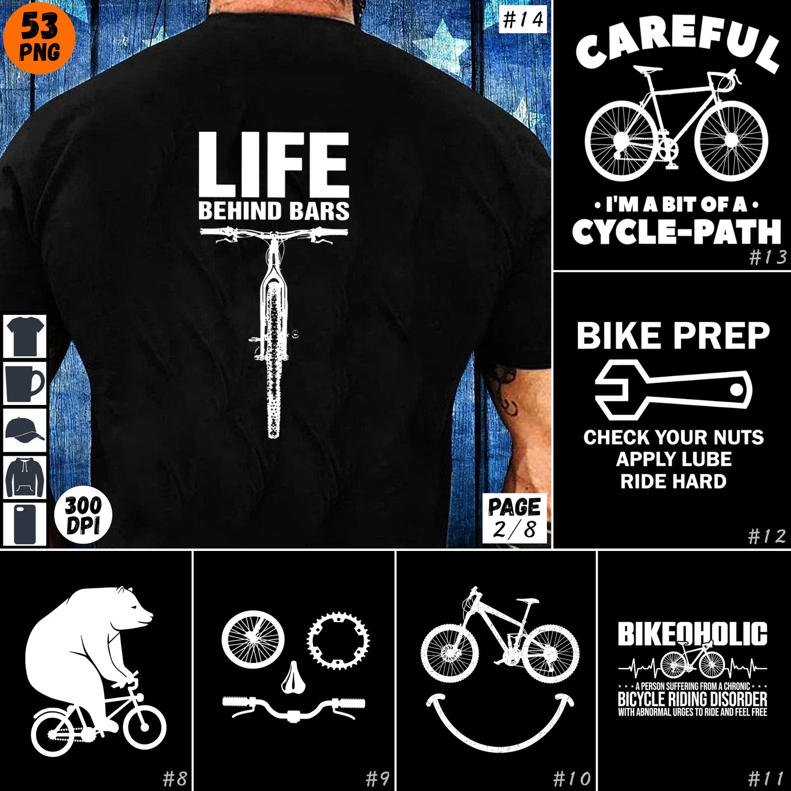 Couple Cycling Gift PNG, Awesome Cycling Lovers Shirt, Funny Bike ...