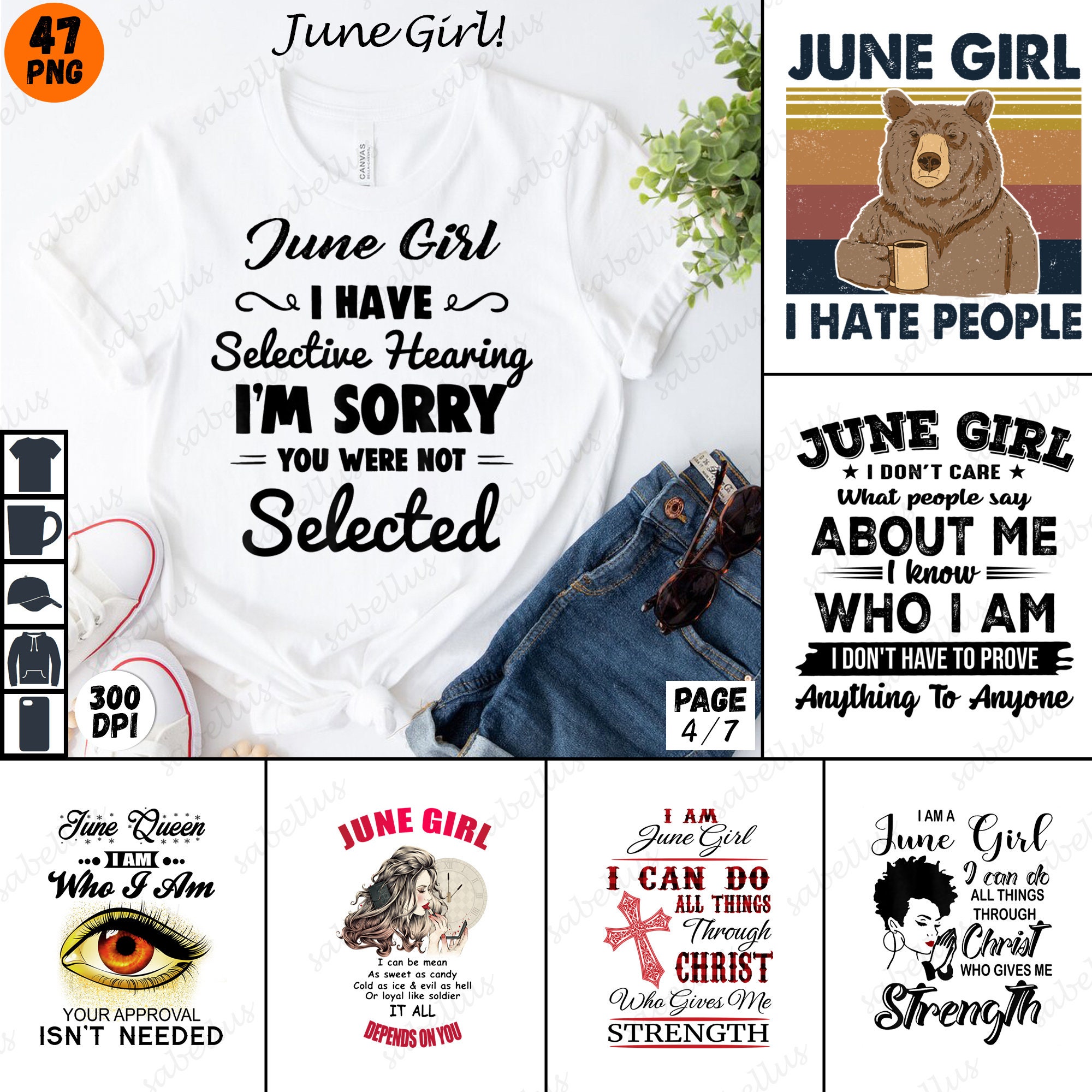 47 PNG Gemini Girl Was Born in June Bundle, June Birthday Queen Png ...