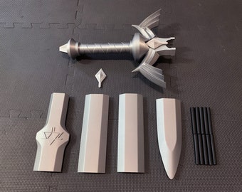 Life Size Master Sword 3D Printed Kit Legend of Zelda Breath of the ...