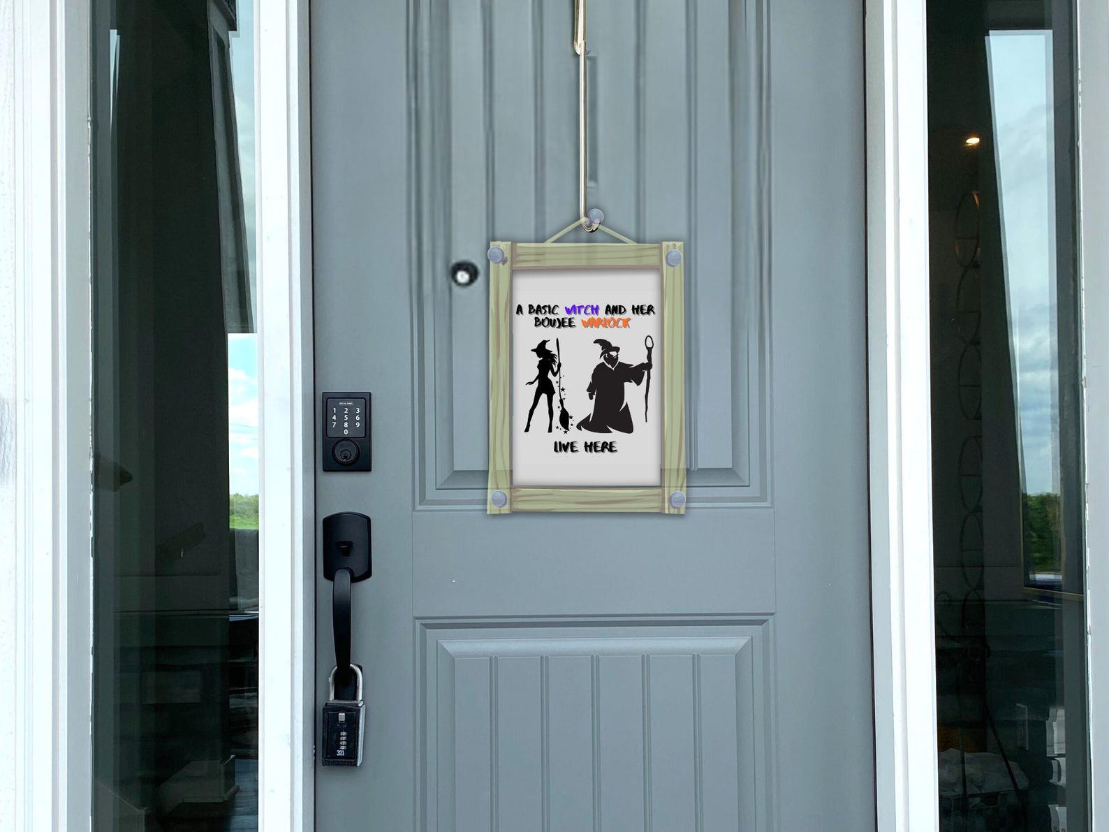 Basic Witch and Boujee Warlock Halloween Sign Printable Download - Etsy