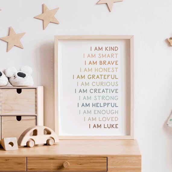 Funny Tapestry Positive Affirmations Print For Kids, Inspirational ...