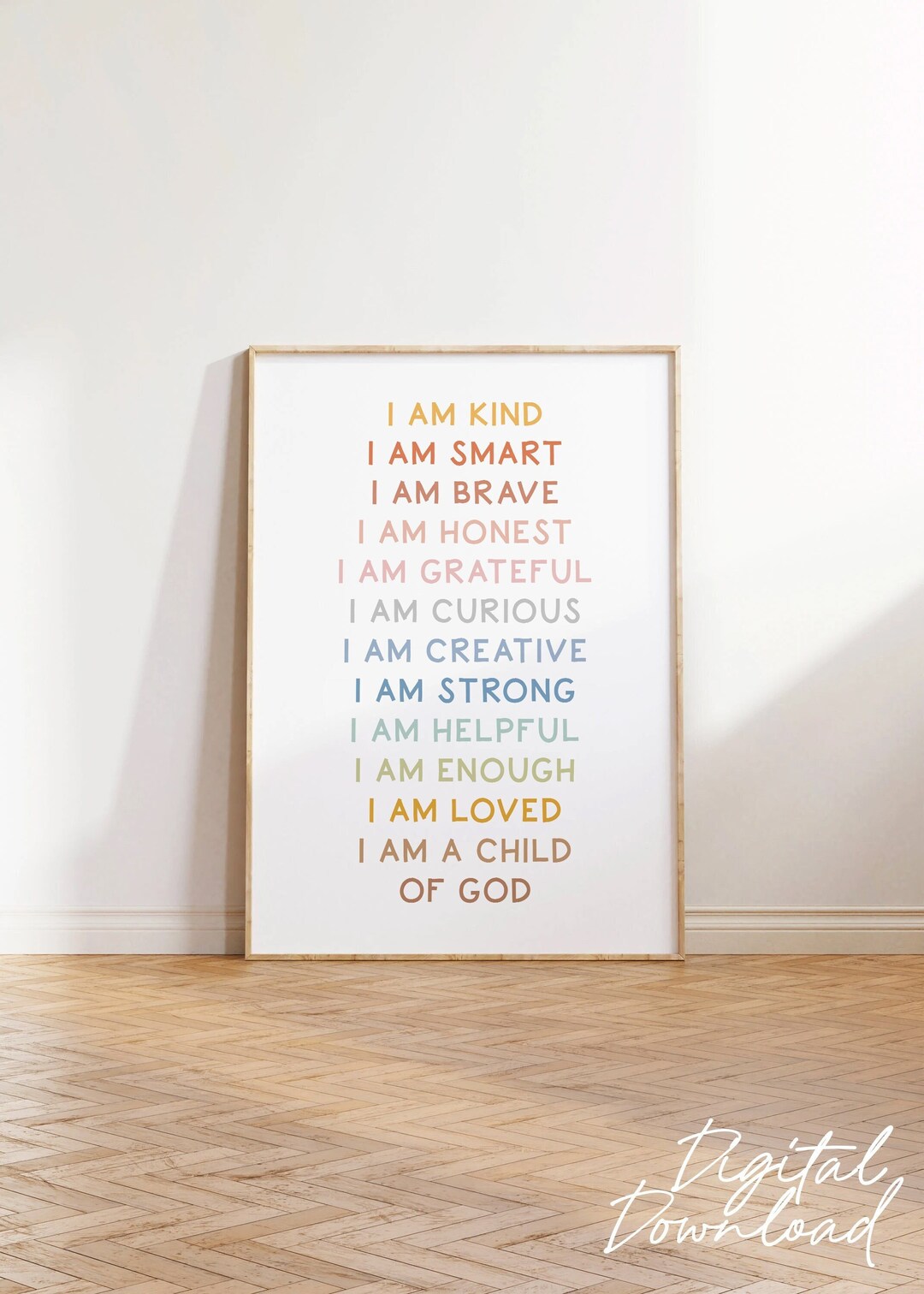 I Am A Child of God Print, Positive Affirmations for Kids, Affirmations ...