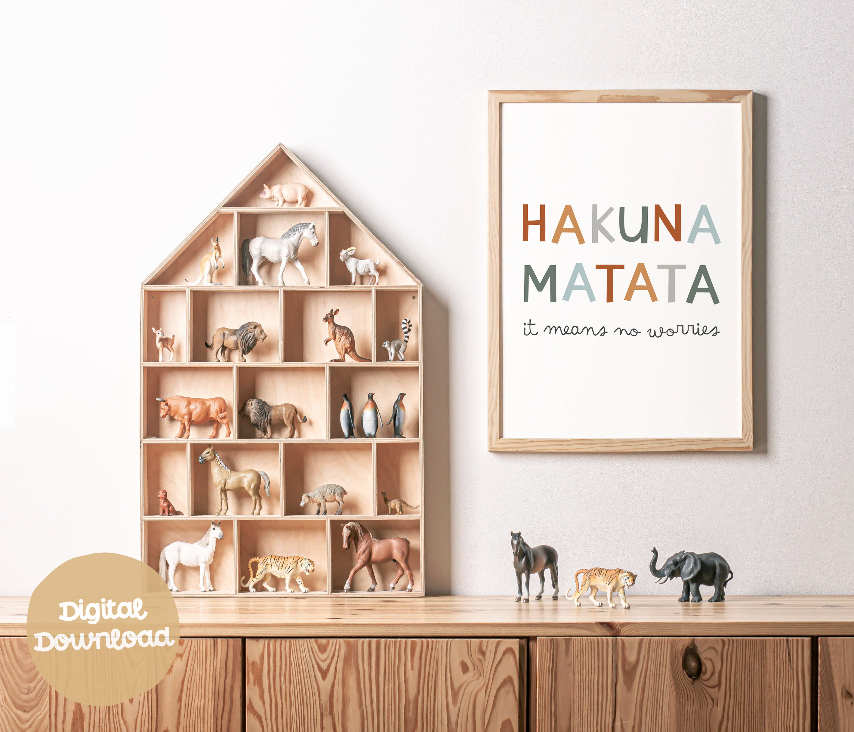 Hakuna Matata Wall Art Printable, Lion King Poster Quote, Quote for ...
