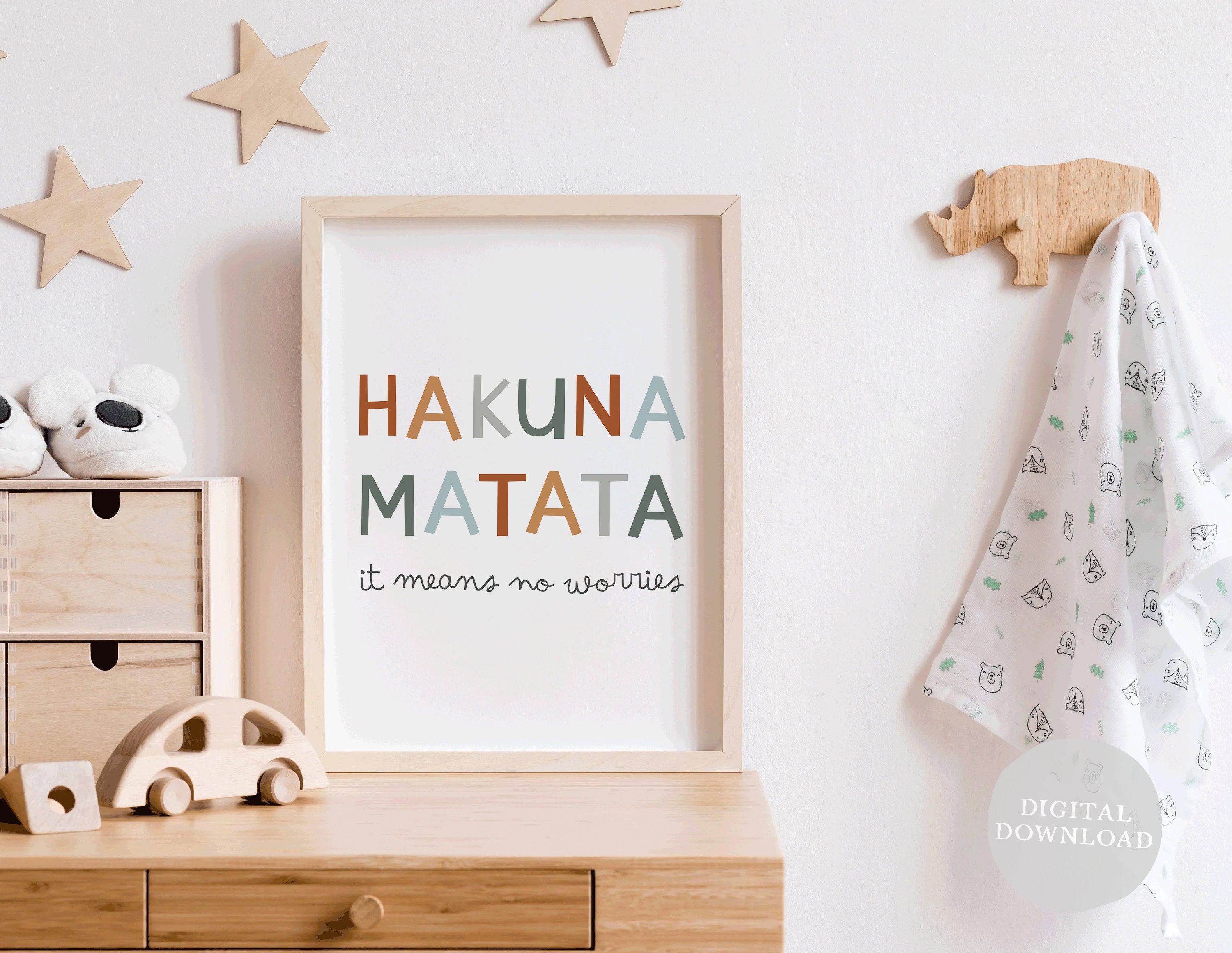 Hakuna Matata Wall Art Printable, Lion King Poster Quote, Quote for ...