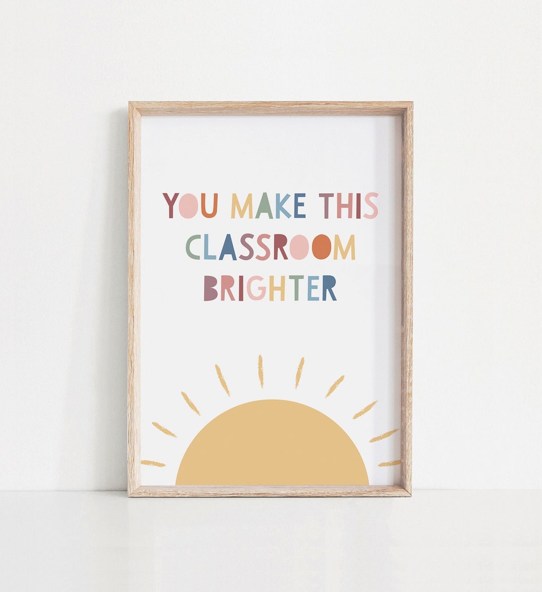 You Make This Classroom Brighter, Rainbow Classroom Decor, Classroom ...