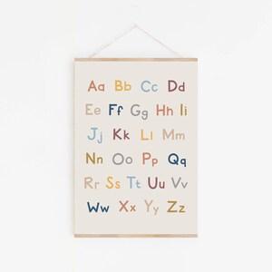 Set of 3 Prints Alphabet Uppercase Lowercase, Rainbow Wall Art, Sun ...