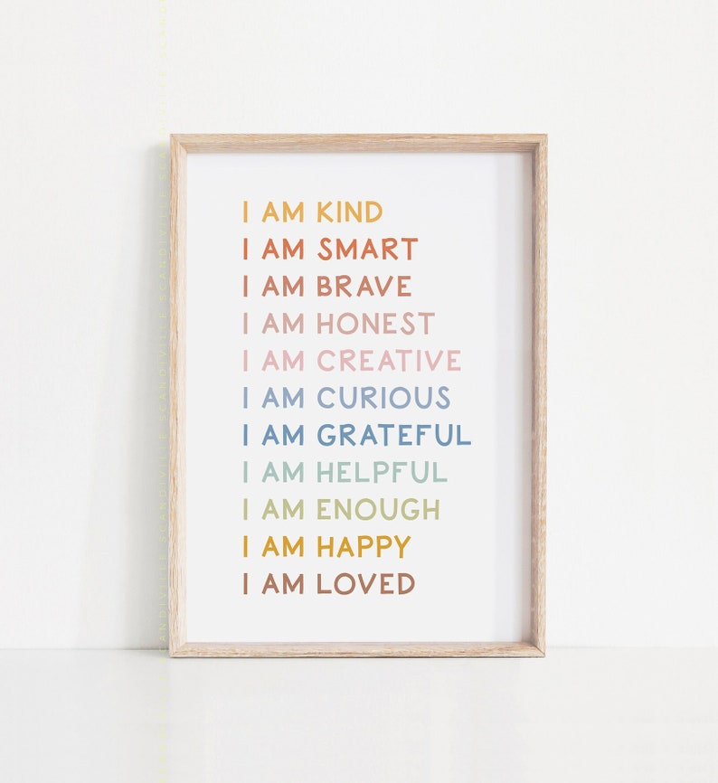 Rainbow Affirmations Art Print, Nursery Decor (digital Download) - Etsy