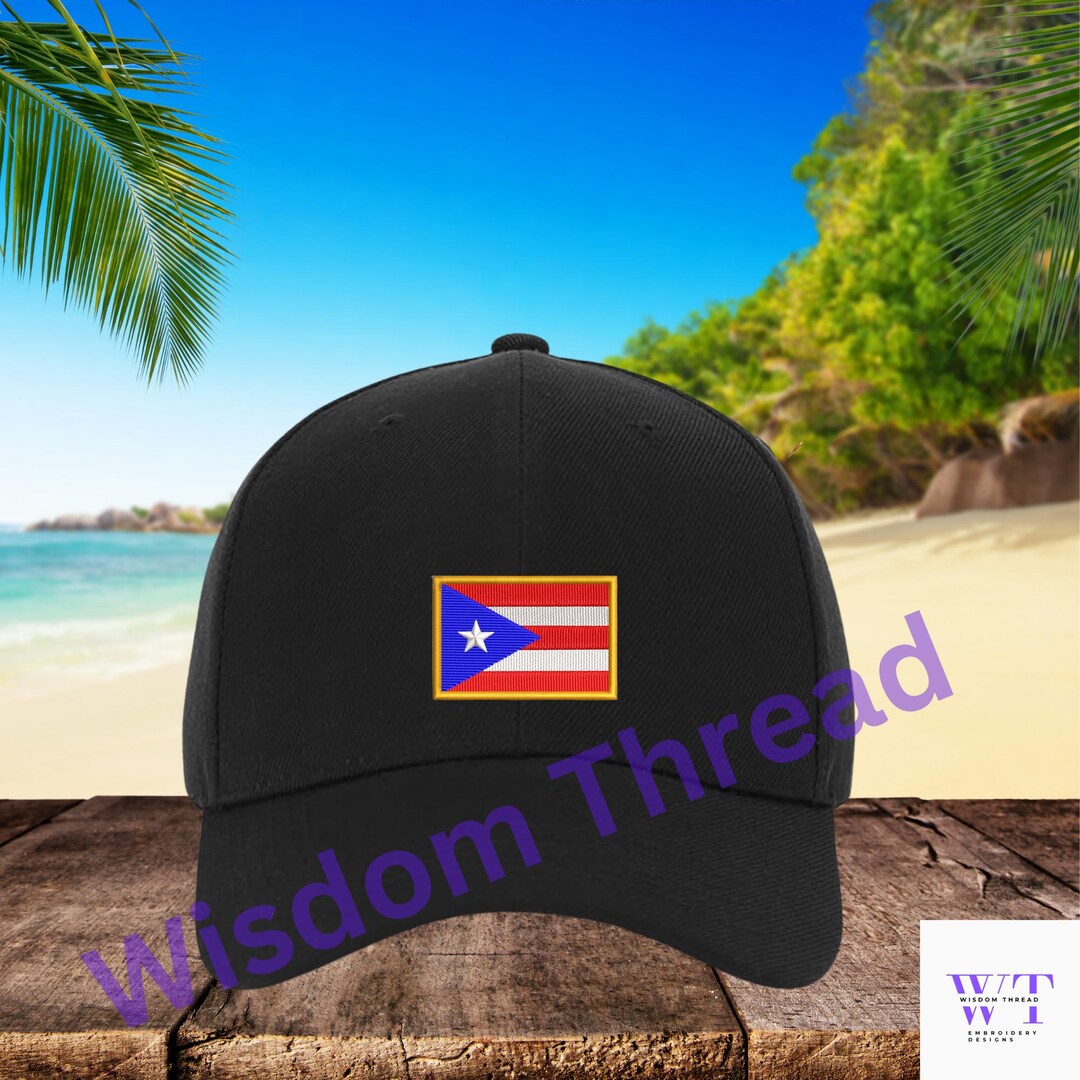Puerto Rico Flag Hat Embroidery Puerto Rico Cap Puerto Rico Flag Hat ...