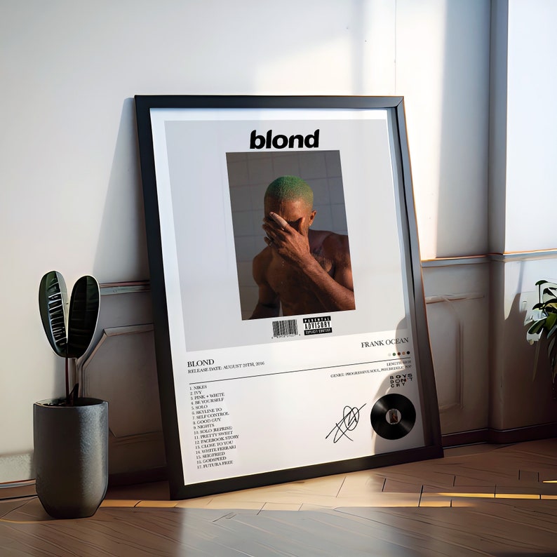 Blond Album Cover Poster Frank Ocean Wallpaper Digitaldruck Poster ...