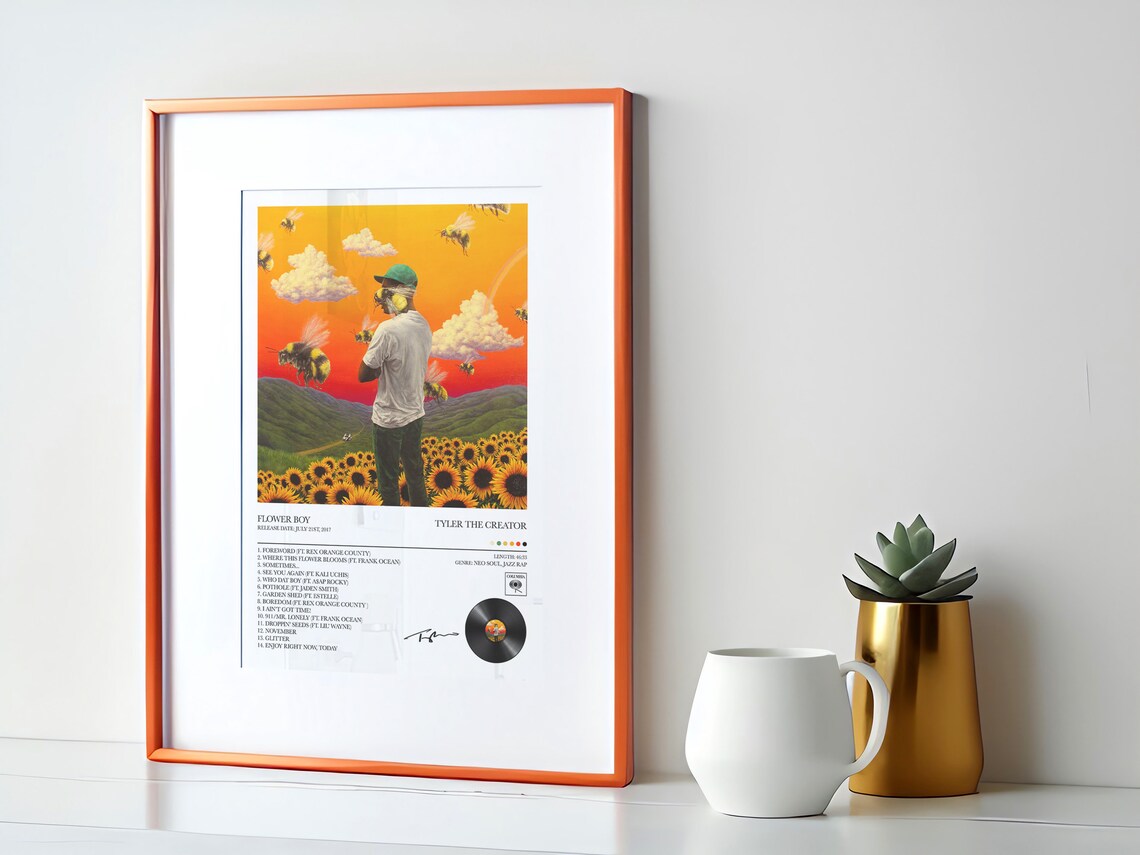 Tyler the Creator Album Cover Poster Flower Boy Wallpaper Digital Print ...