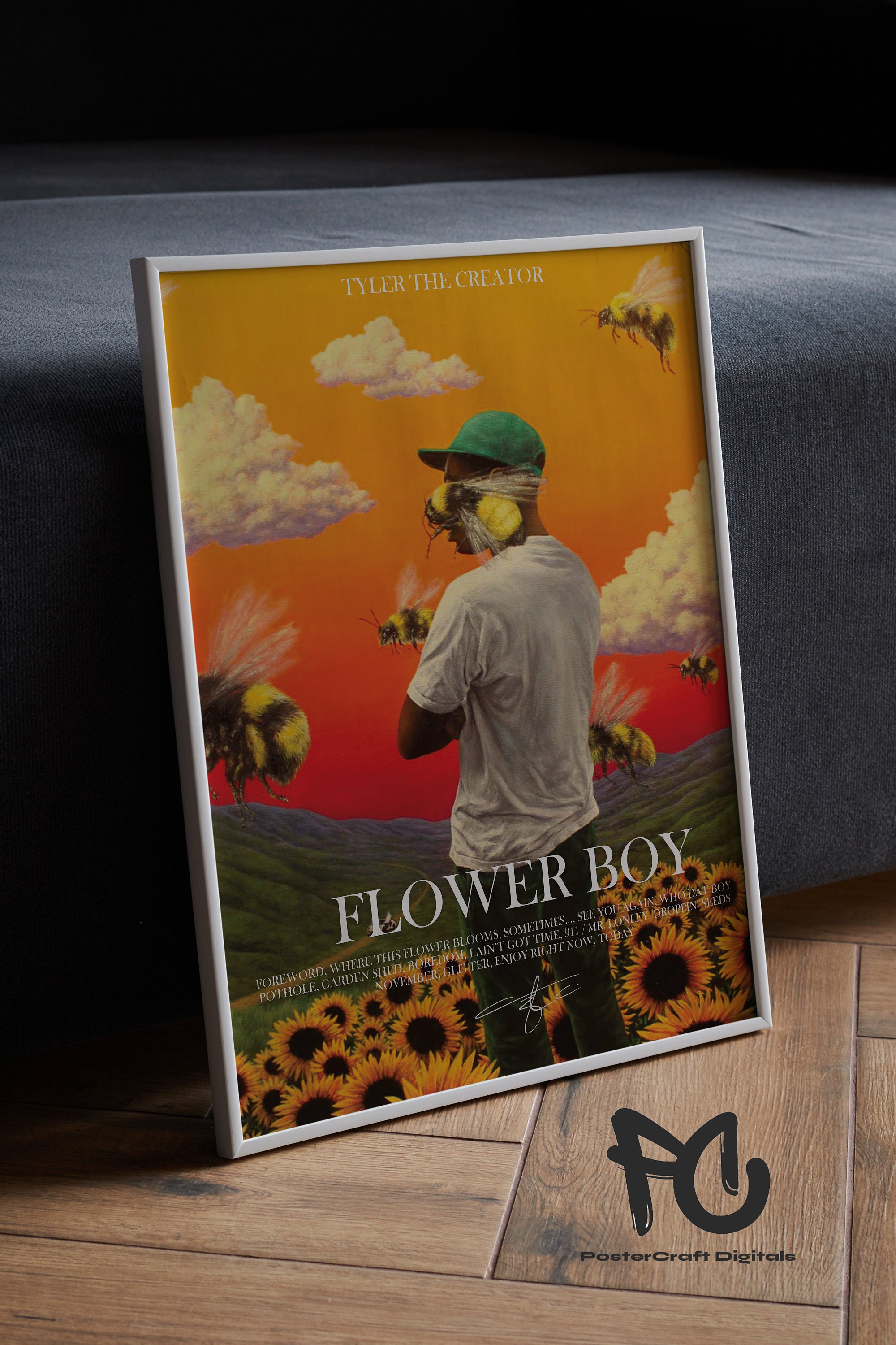 Tyler the Creator Cover Poster Flower Boy Wallpaper Digital Print ...