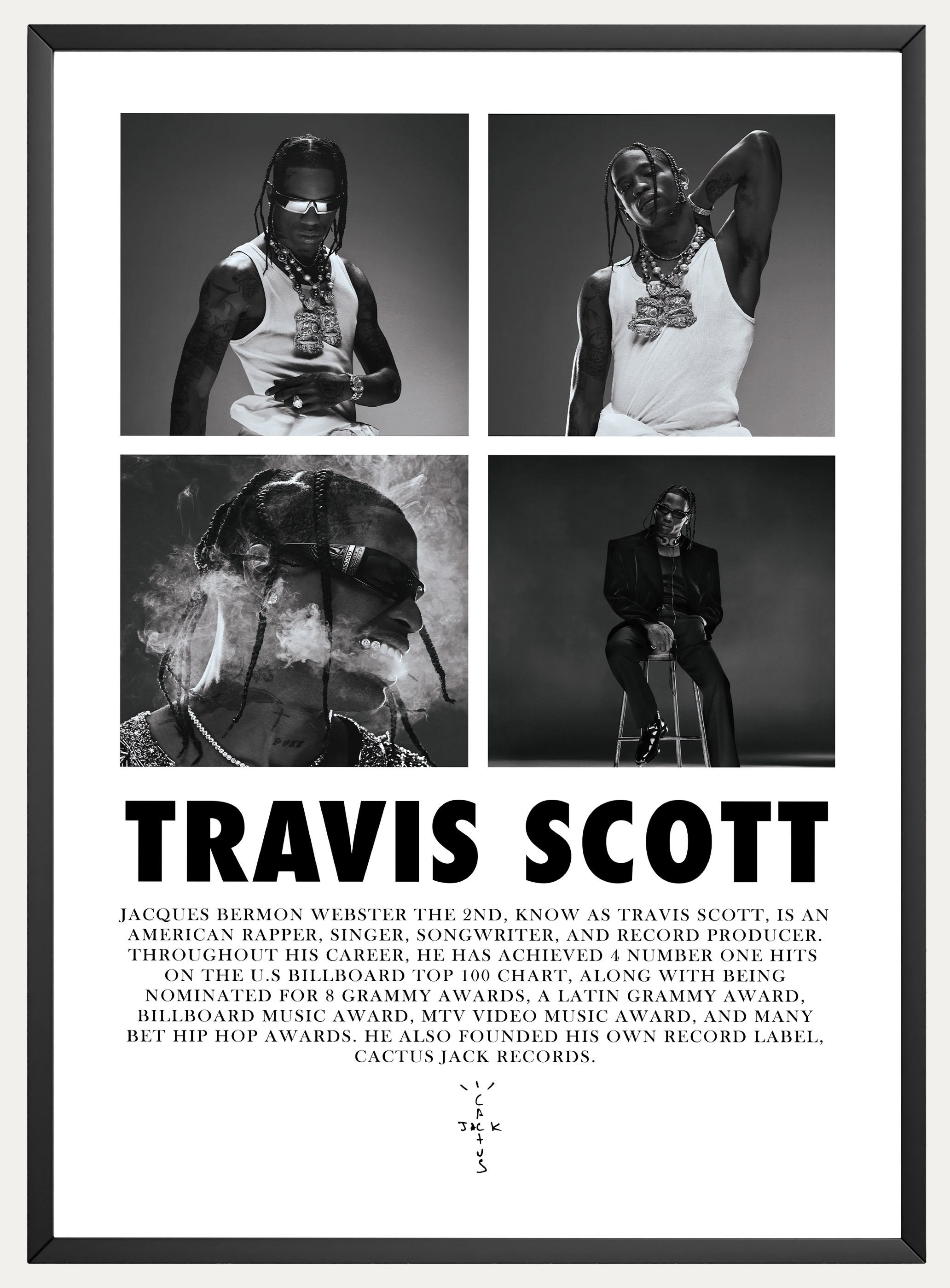 Travis Scott Cover Poster Travis Scott Wallpaper Digital Print Poster ...