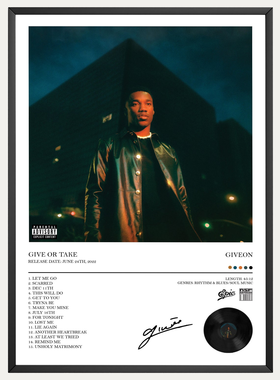 Giveon Give or Take Album Cover Poster Giveon Album Cover Wallpaper ...