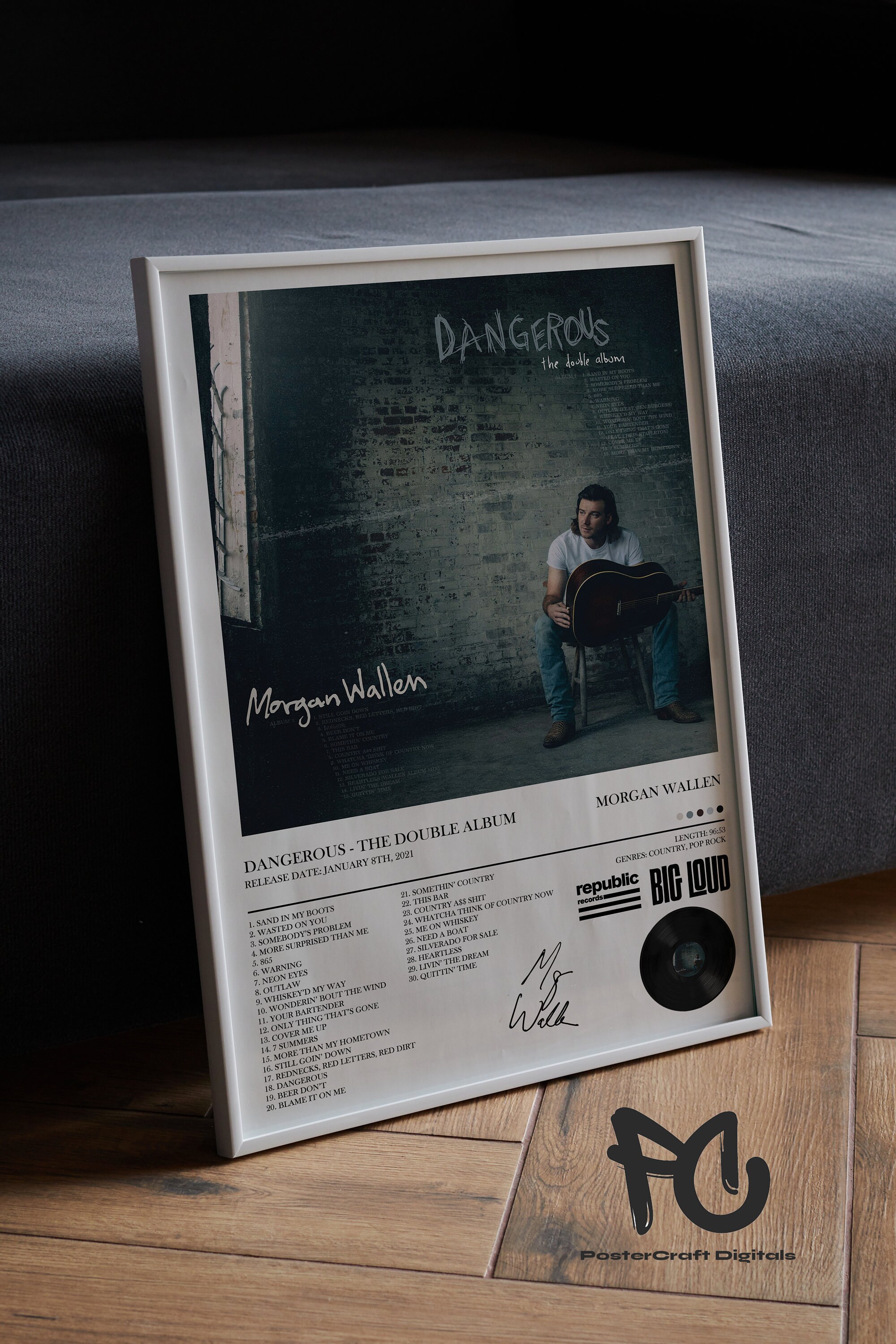 Morgan Wallen Album Cover Poster Dangerous Album Cover Wallpaper ...