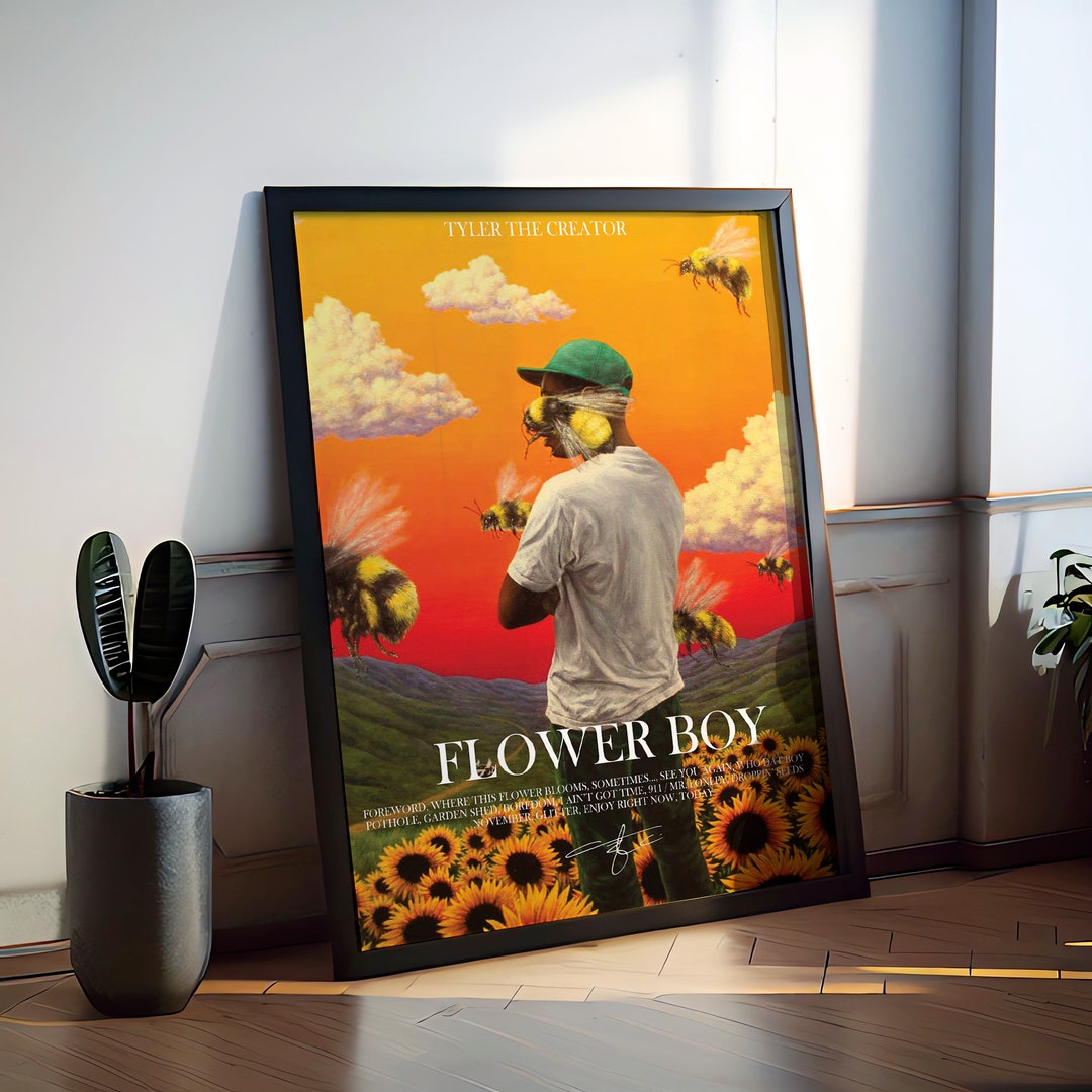 Tyler the Creator Cover Poster Flower Boy Wallpaper Digital Print ...