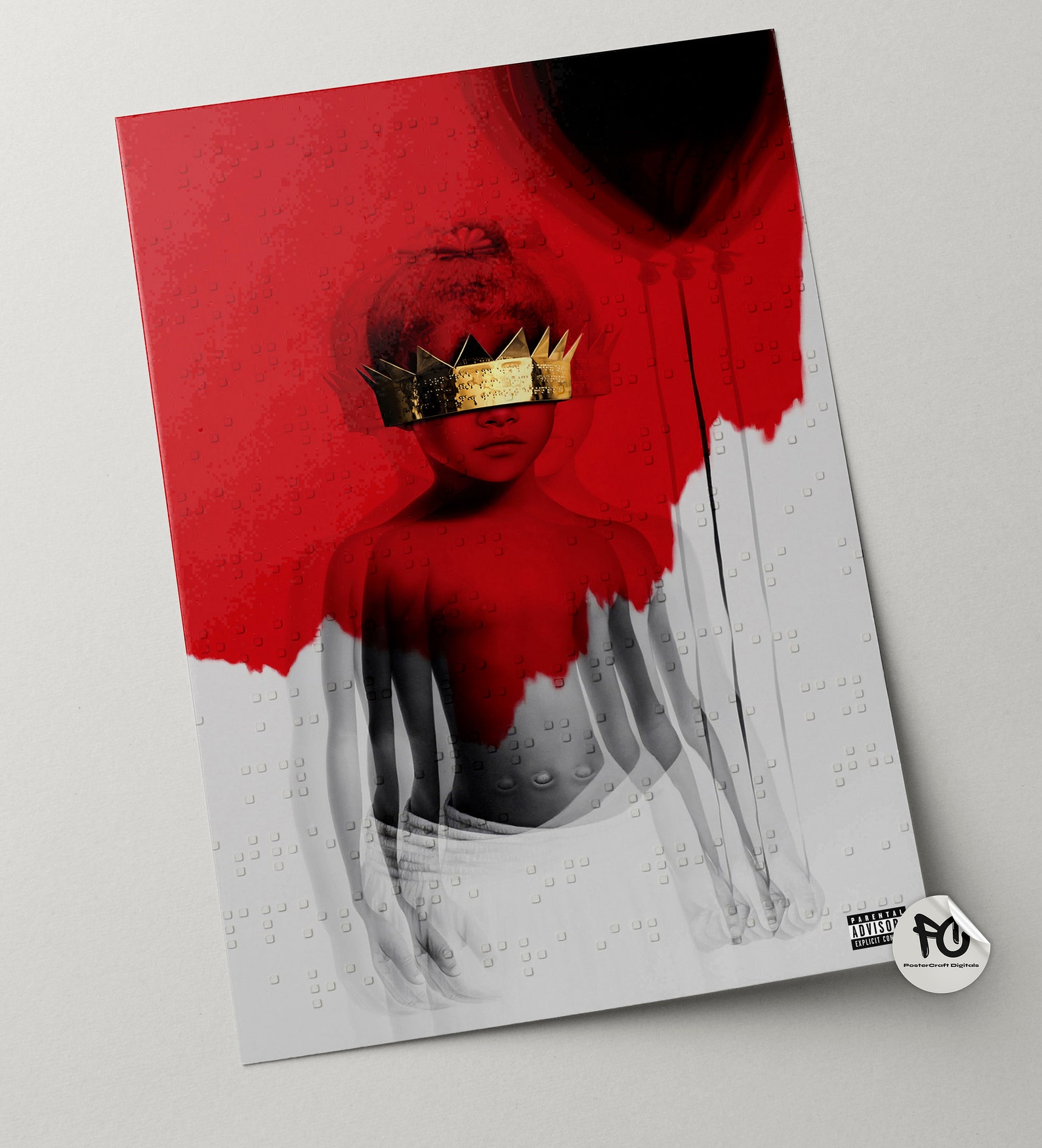 Rihanna Album Cover Poster Rihanna Anti Wallpaper Digital Print Poster ...