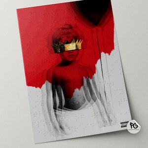 Rihanna Album Cover Poster Rihanna Anti Wallpaper Digital Print Poster ...