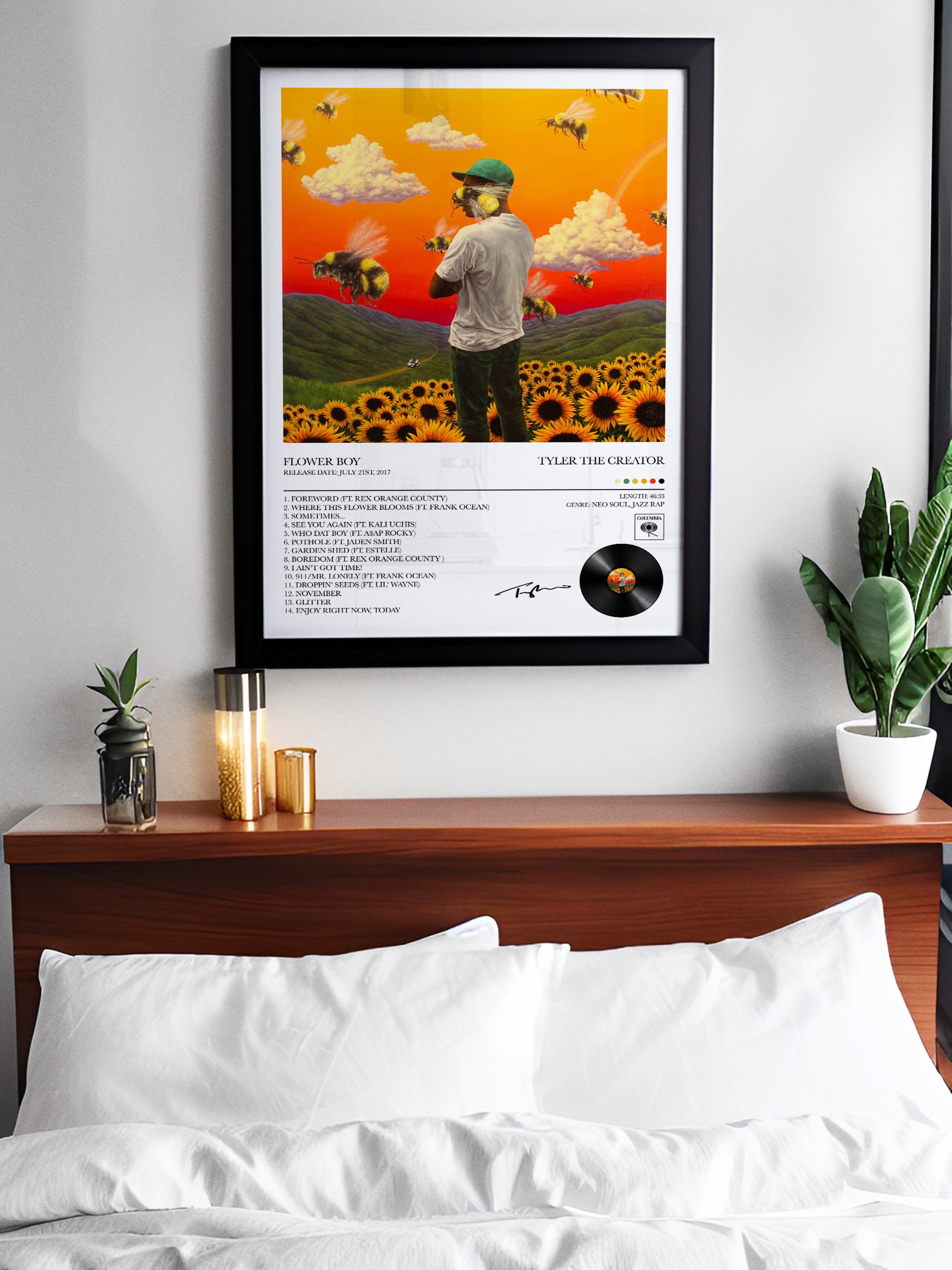 Tyler the Creator Album Cover Poster Flower Boy Wallpaper Digital Print ...