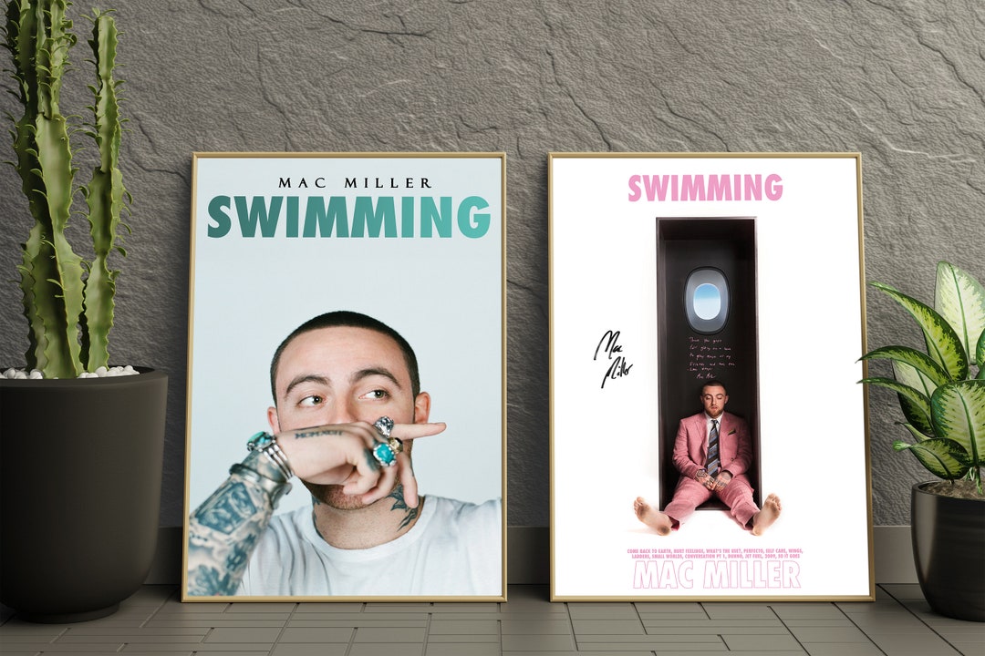 Two Mac Miller Album Cover Posters Mac Miller Wallpaper Digital Print ...