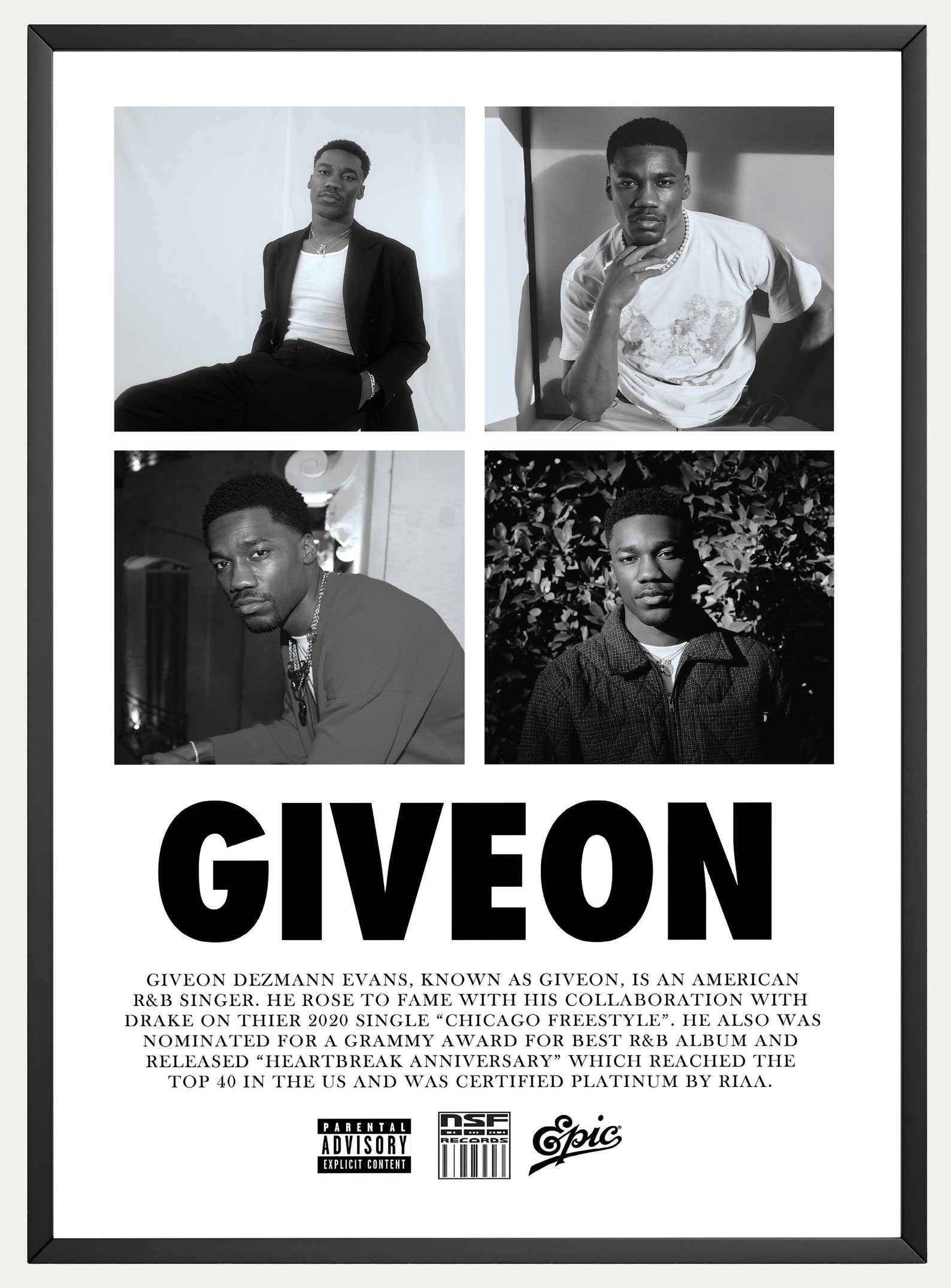 Giveon Cover Poster Giveon Wallpaper Digital Print Poster Wall Art ...