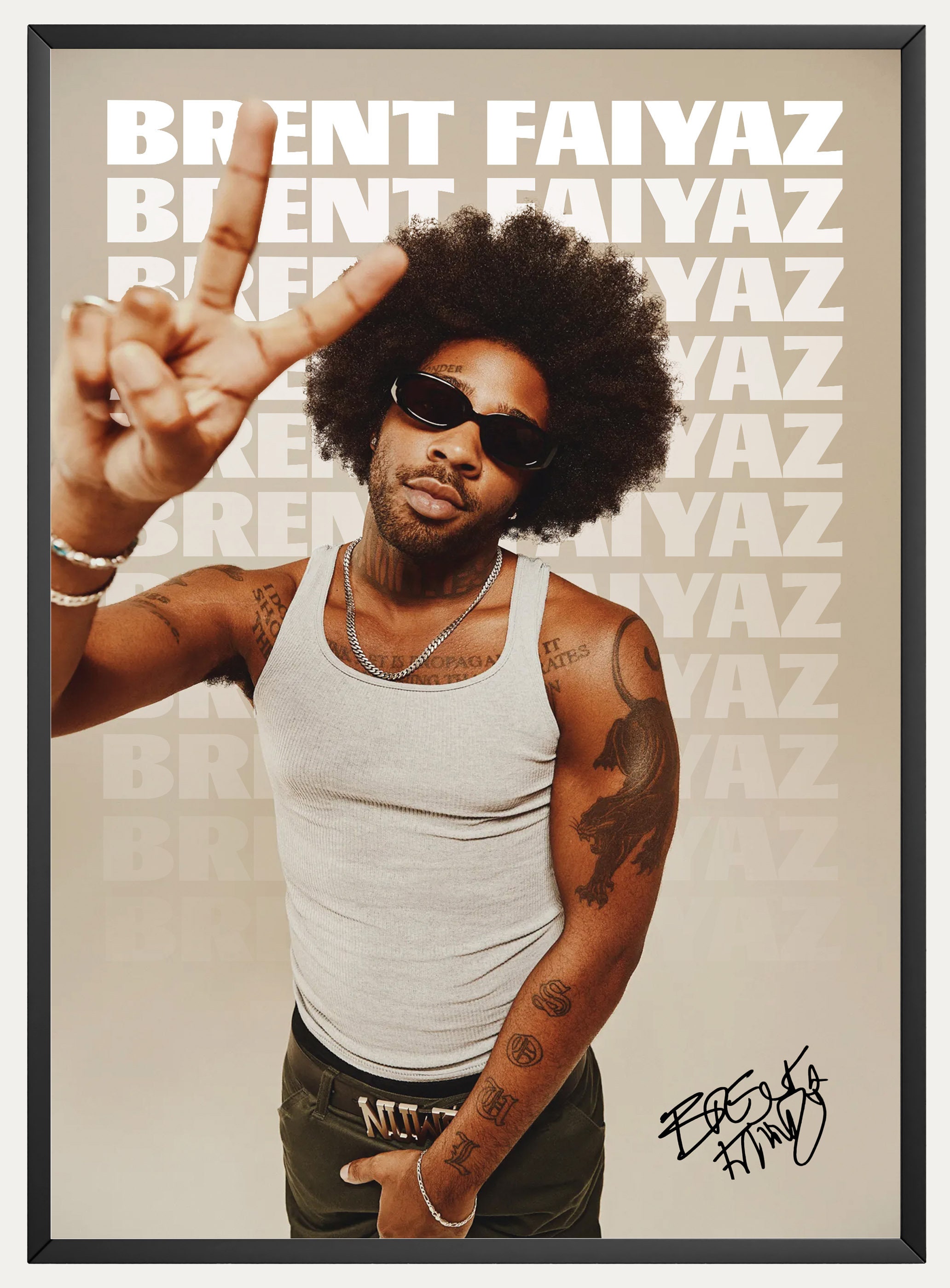 Brent Faiyaz Cover Poster Brent Faiyaz Wallpaper Digital Print Poster Wall Art DIGITAL DOWNLOAD ...