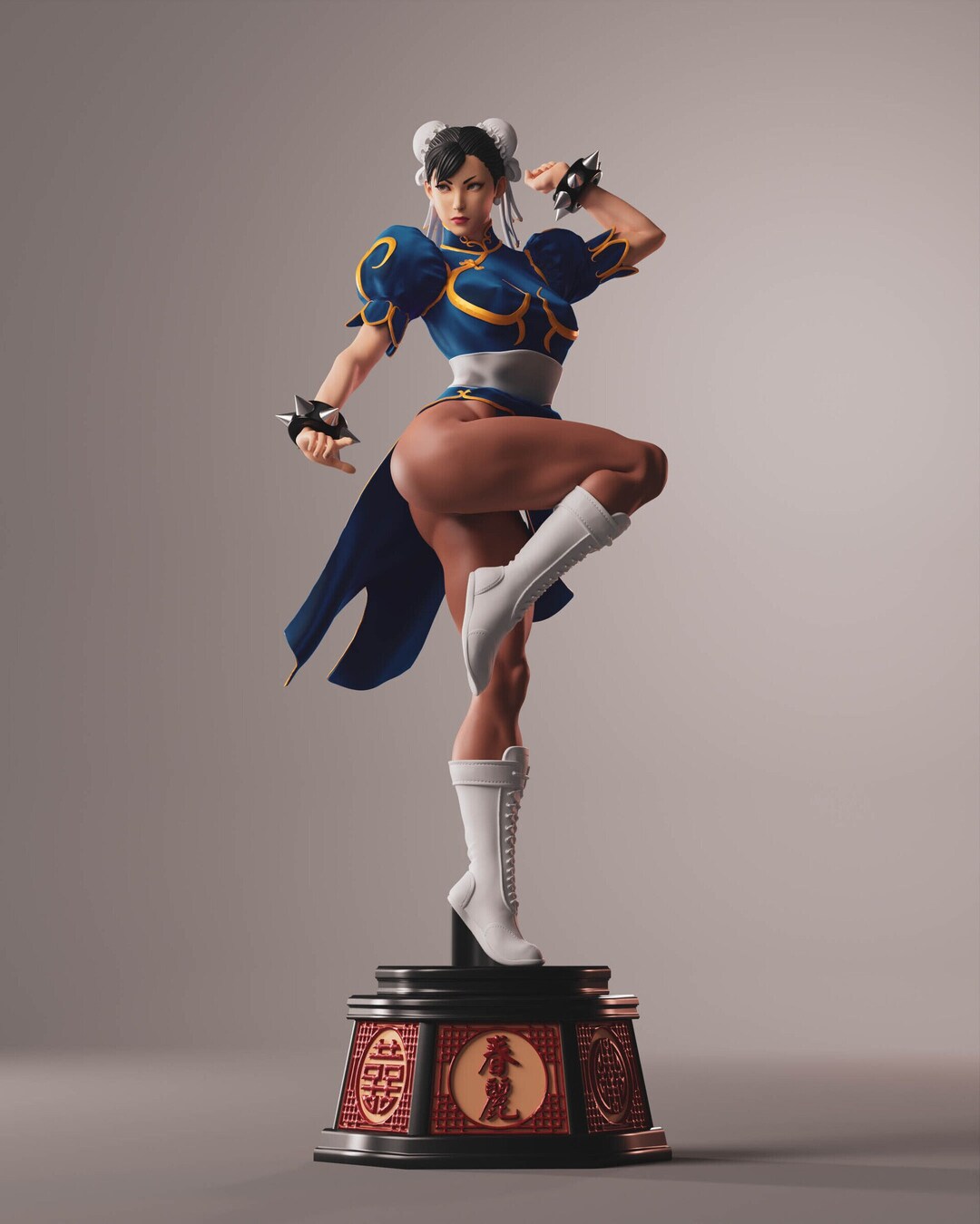 Chun-li High Quality STL File Printer Model Gift Movie Lover Game ...