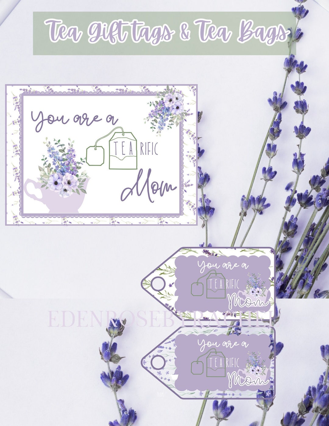 Mother's Day Tea Tag Printable, Mother's Day Tea Activities for ...