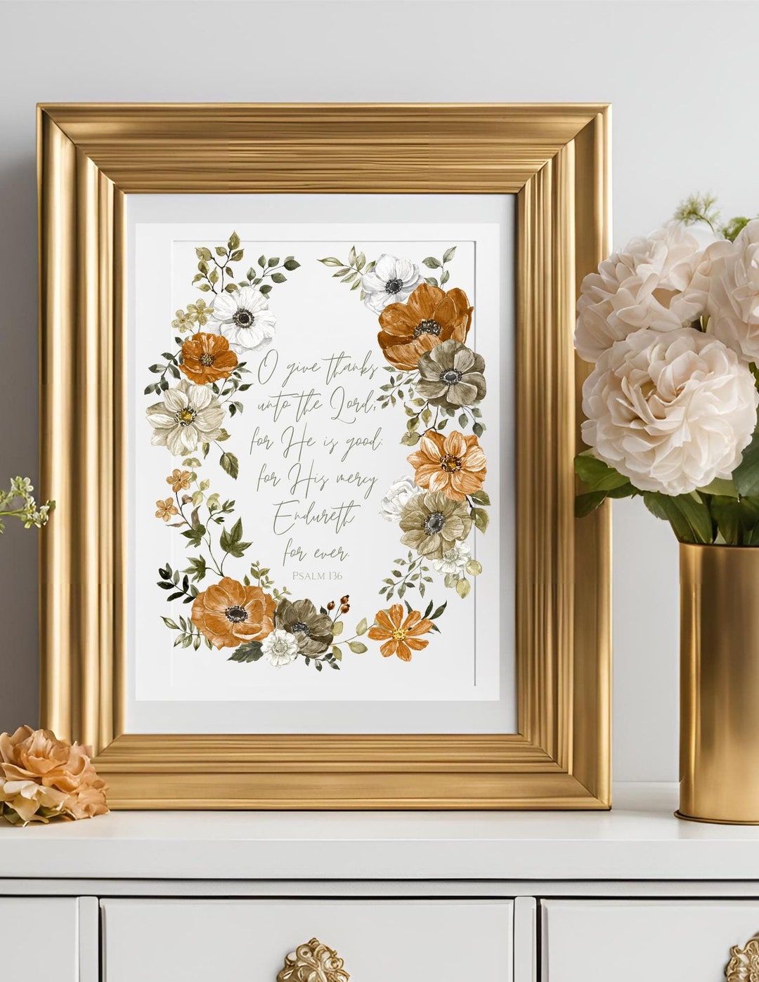 Give Thanks Wall Art, Fall Wall Art, Autumn Wall Art, Thanksgiving Wall ...