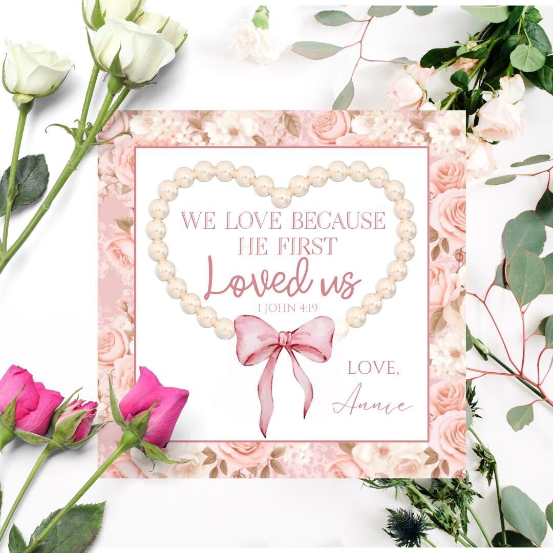 Printable Scripture Valentine's Day Card Pink Floral for Girls,bible ...
