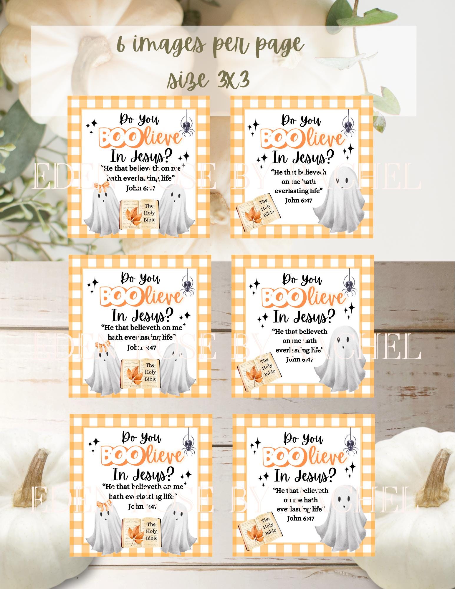 Bible Scripture Halloween Gift Tag, Halloween Church Favor Tag ...