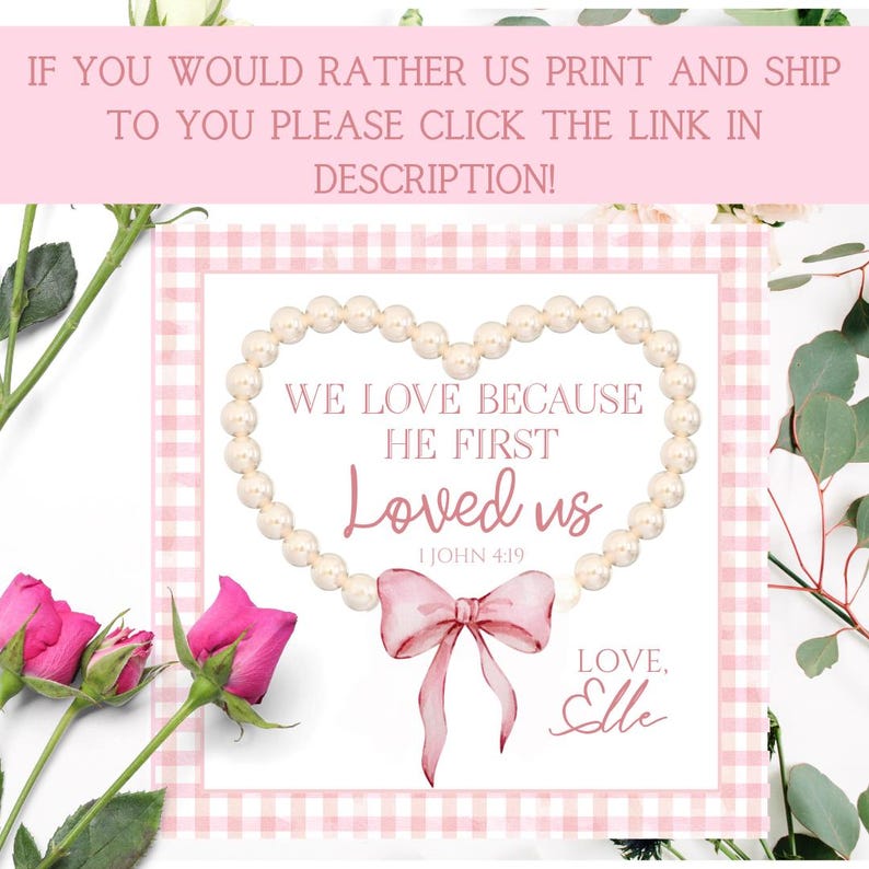 Printable Scripture Valentine's Day Card Pink Floral for Girls,bible ...