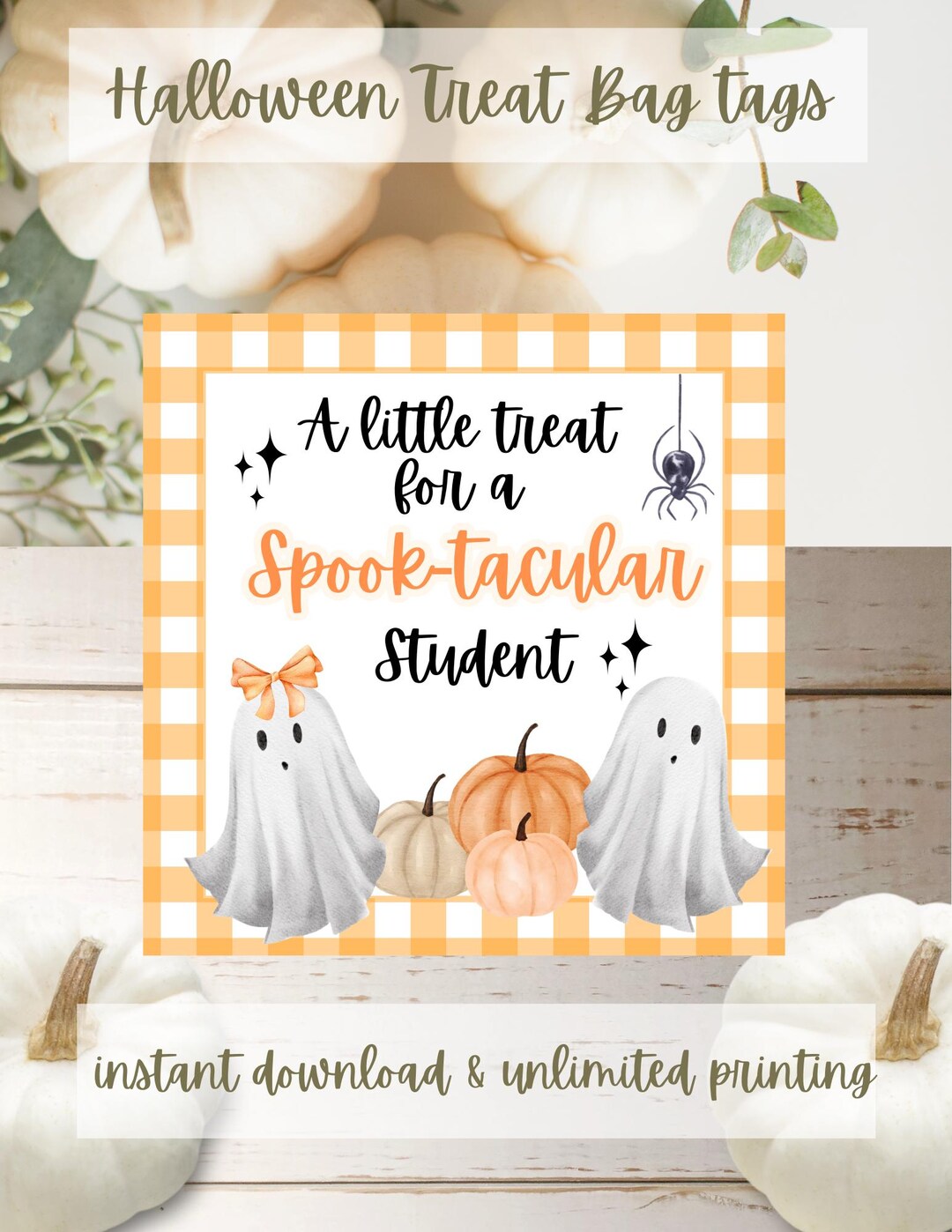 Printable Halloween Tag for Teacher & Student, Spook-tacular Teacher ...