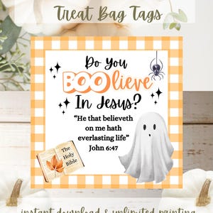 Bible Scripture Halloween Gift Tag, Halloween Church Favor Tag ...