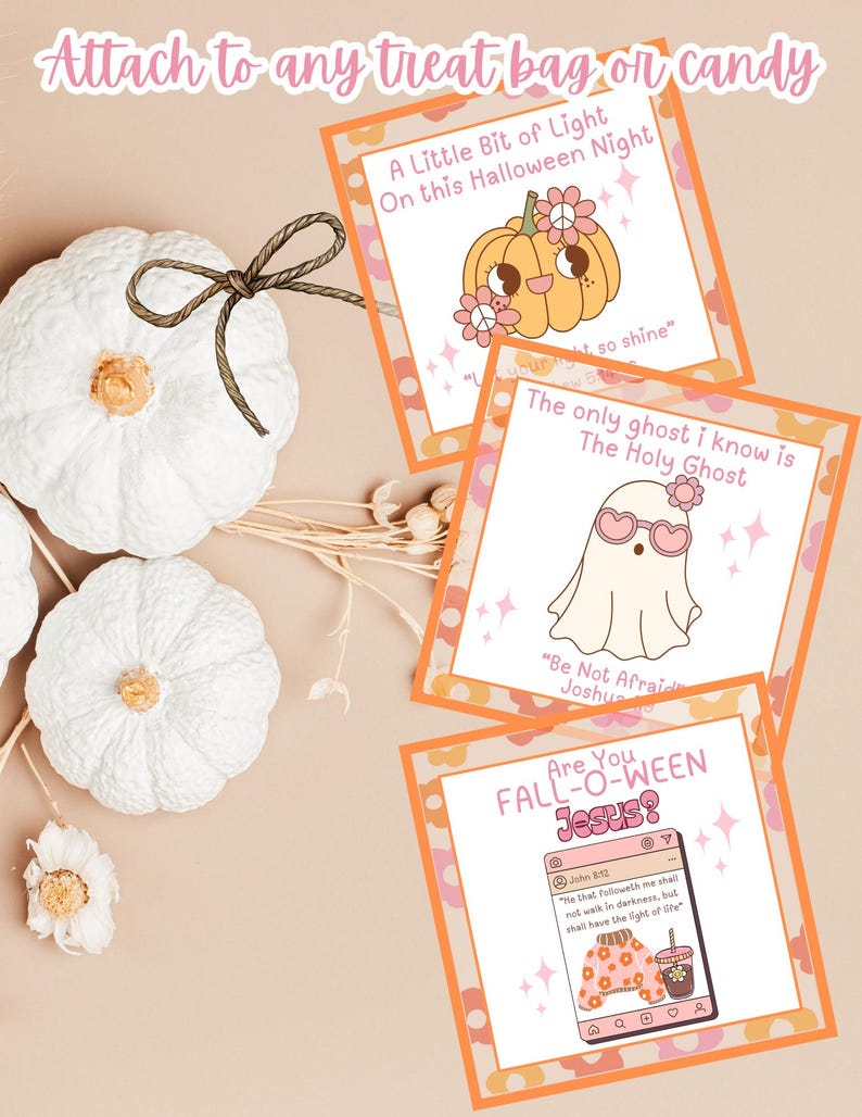 6 Bible Scripture Halloween Gift Tag, Halloween Church Favor Tag ...