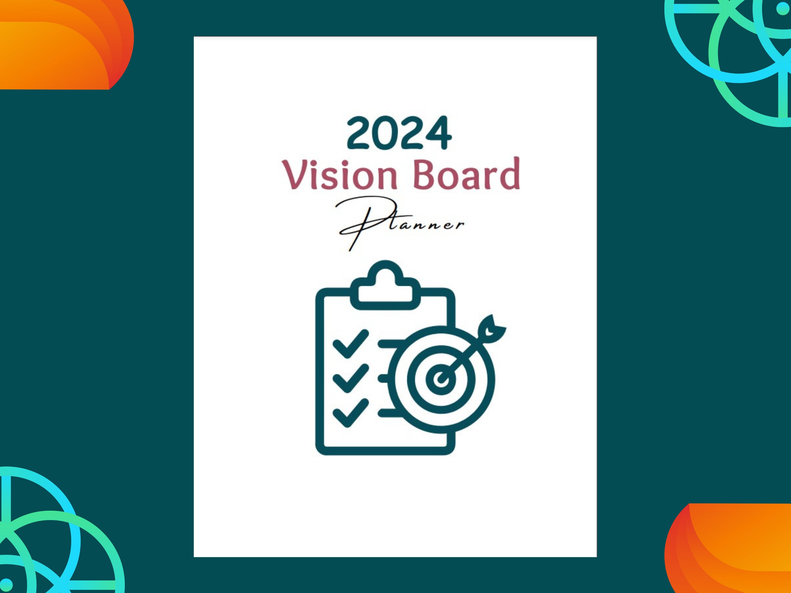 2024 Vision Board With 40 Pages Manifest Your Dreams and Goals - Etsy
