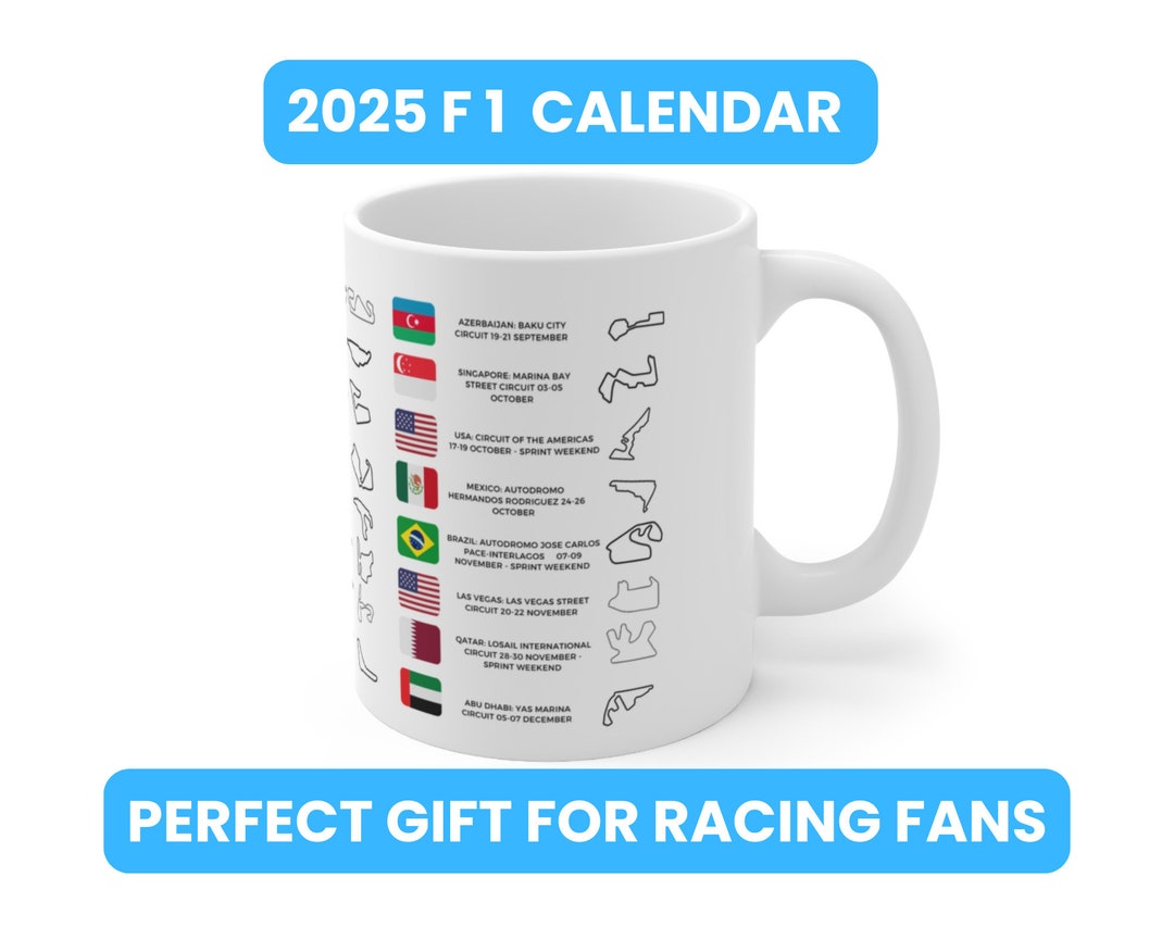Rev up Your Mornings With the 2025 Formula 1 Calendar Coffee Cups Best ...