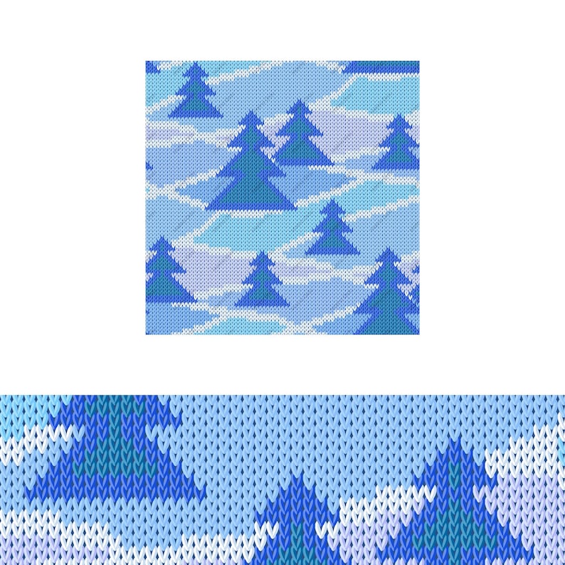 Knitted Landscape Paper, Instant Download, Digital Wrapping Art ...