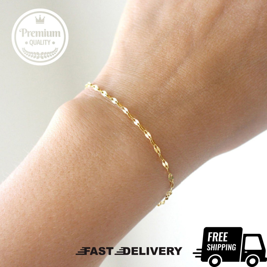 Bracelet 14K Gold and Titanium Steel Mixed Link Chain Bracelets TOK DE SOL Premium Jewellery ...
