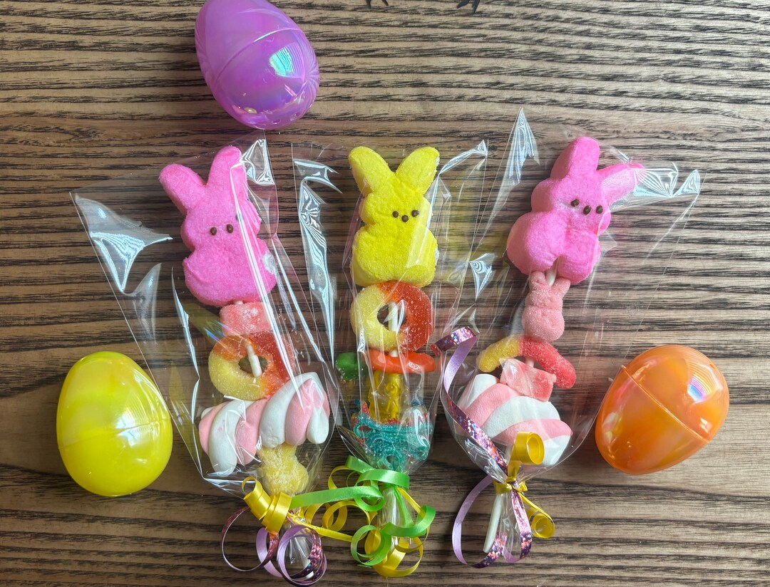 5+ MINI Easter Candy Kabobs Party Favors With Peep,, Kids Party Favor ...