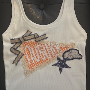 College Pennant Patchwork T-shirt/tank Top *customizable - Great for ...