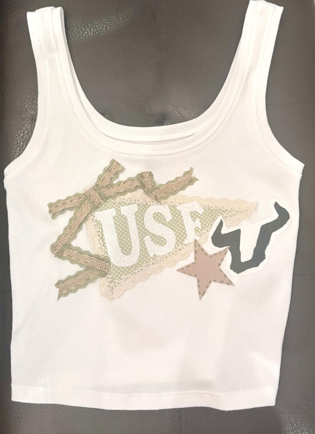 College Pennant Patchwork T-shirt/tank Top *customizable - Great for ...