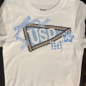 College Pennant Patchwork T-shirt/tank Top *customizable - Great for ...