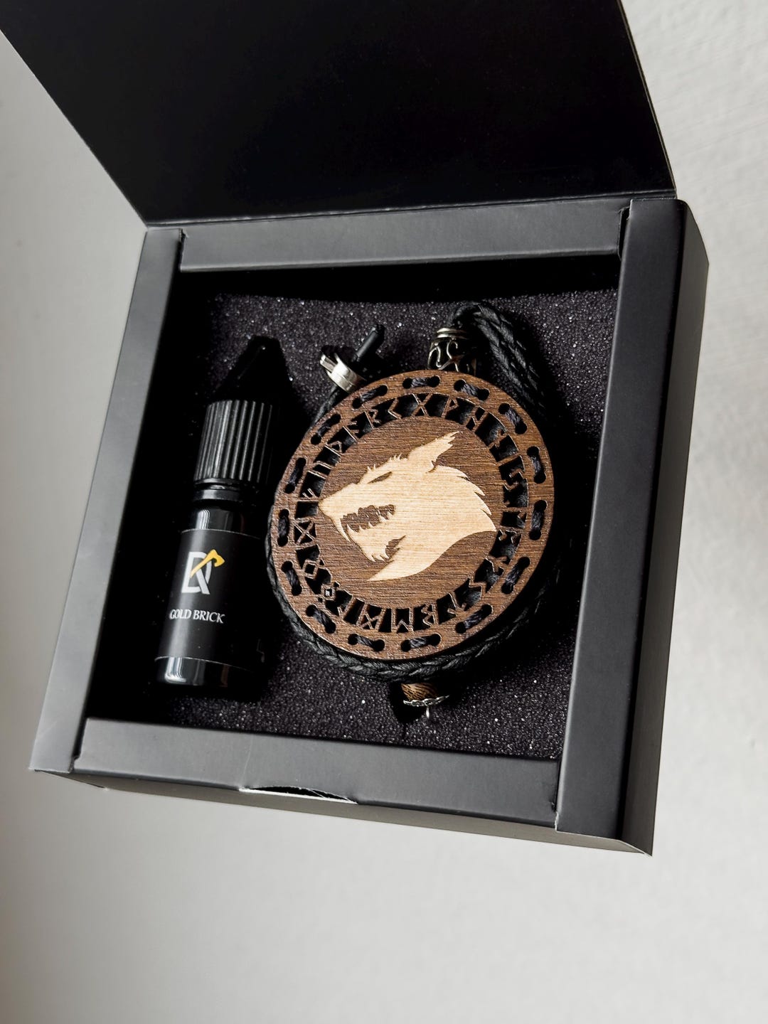 Fenrir Wolf Wooden Car Charm: Viking Air Freshener - Etsy