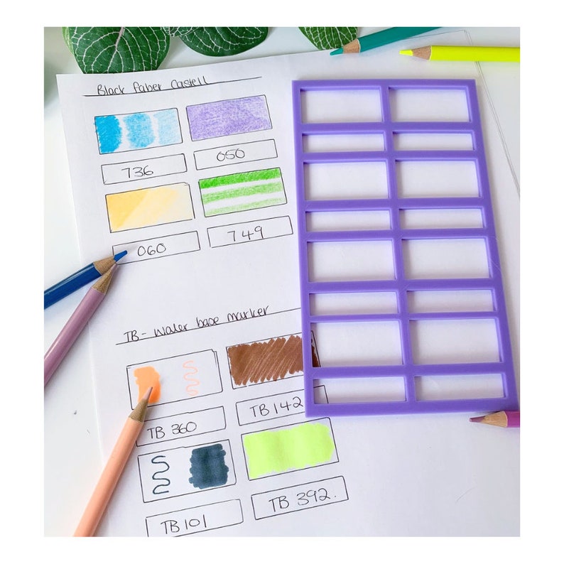 Colouring Swatch, Colour Pallete Template / Stencil, Adult Colouring ...